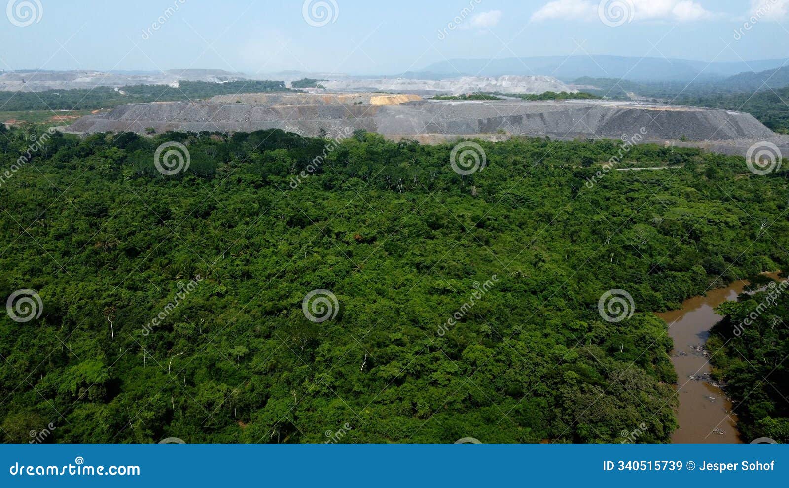 Huge Open Mine at the Brink of the Rainforest in Brazil Stock Image ...