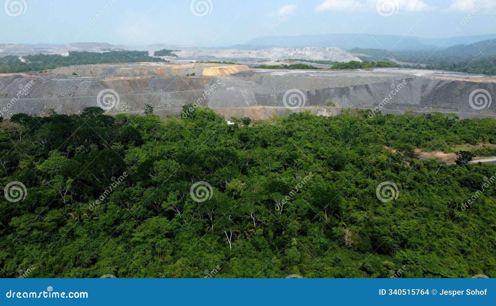 Huge Open Mine at the Brink of the Rainforest in Brazil Stock Photo ...