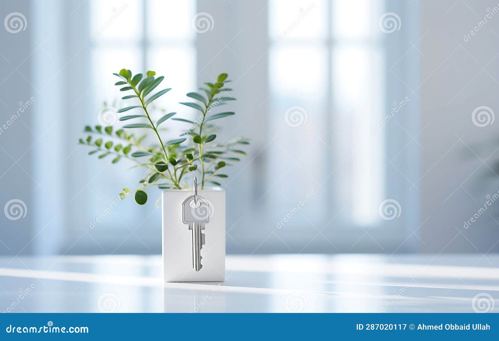 Foreground Blurred Interior with Keys. Generative AI Stock Illustration ...
