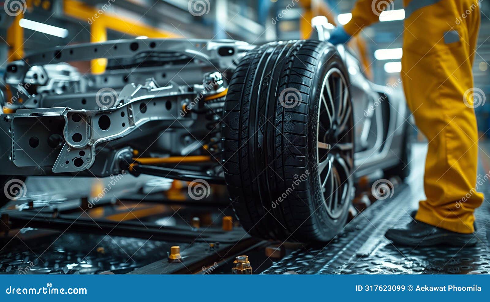 Close-up Reveals the Intricate Design of the Car Frame Structure Stock ...