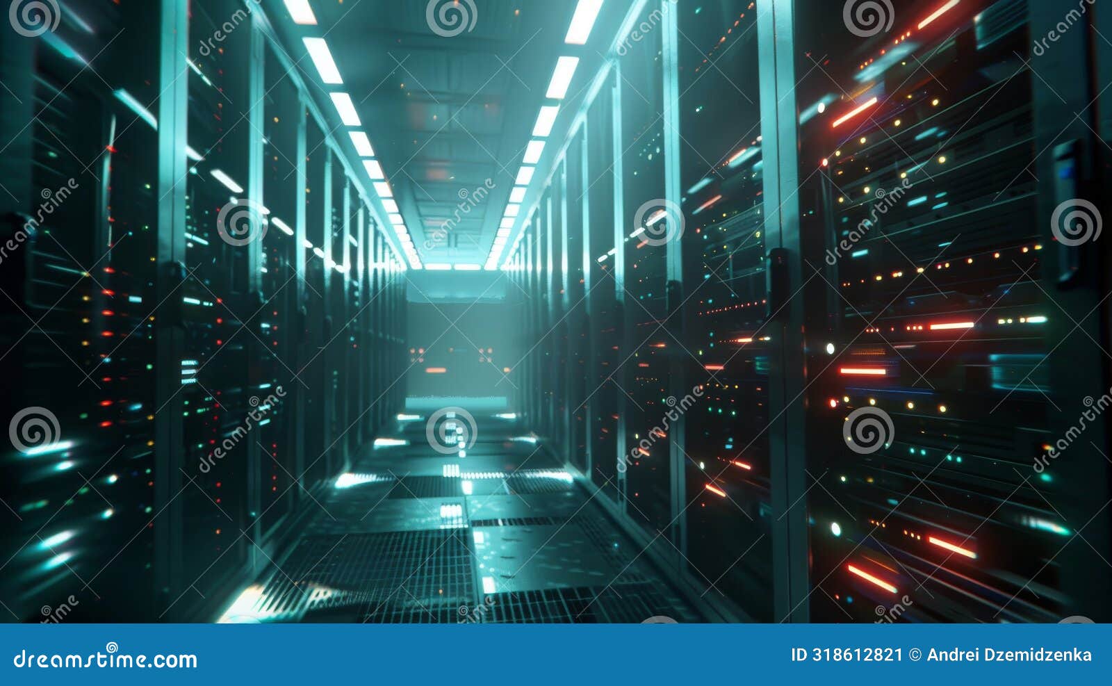 In the Foreground are Different Computer Icons and Symbols in a Working ...