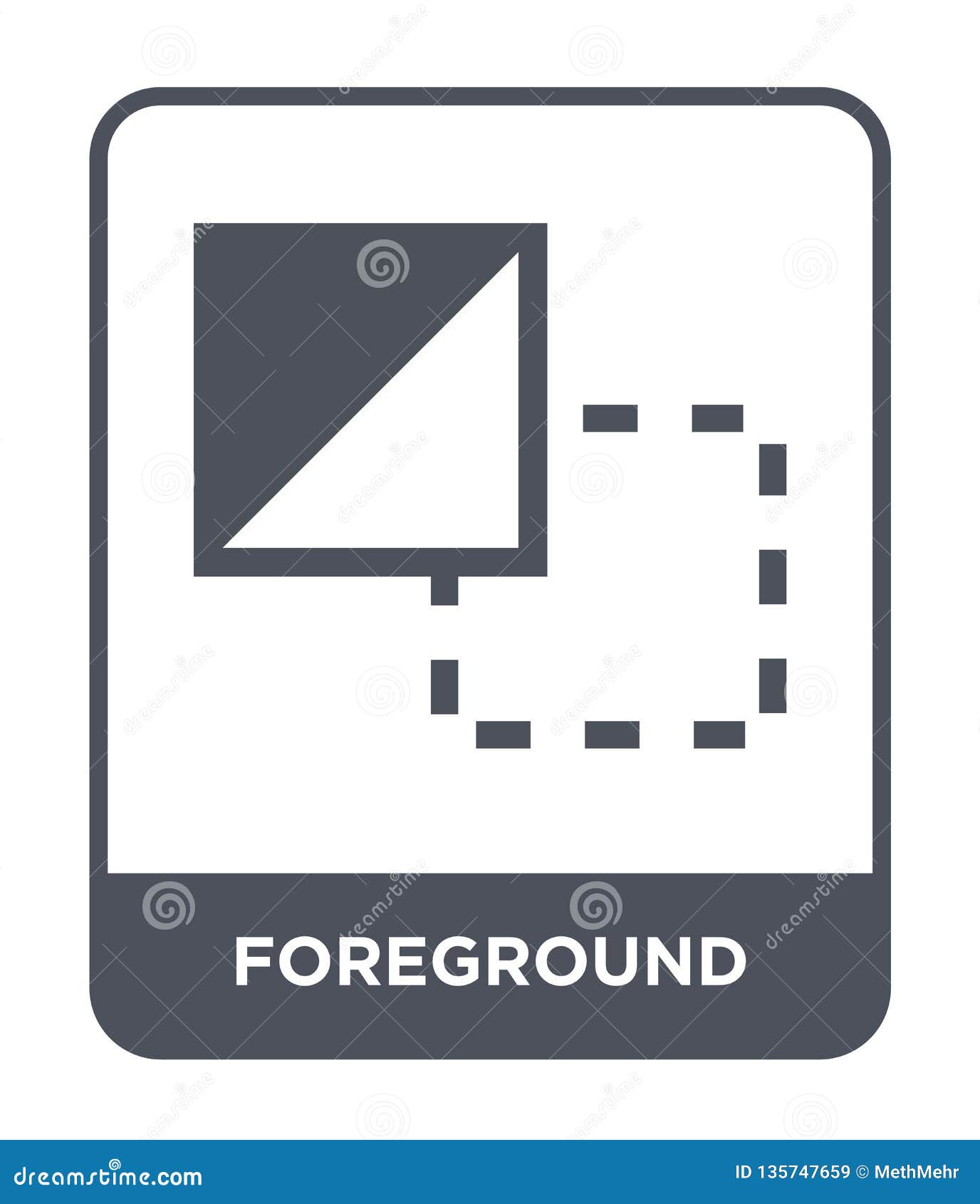Foreground Icon in Trendy Design Style. Foreground Icon Isolated on ...