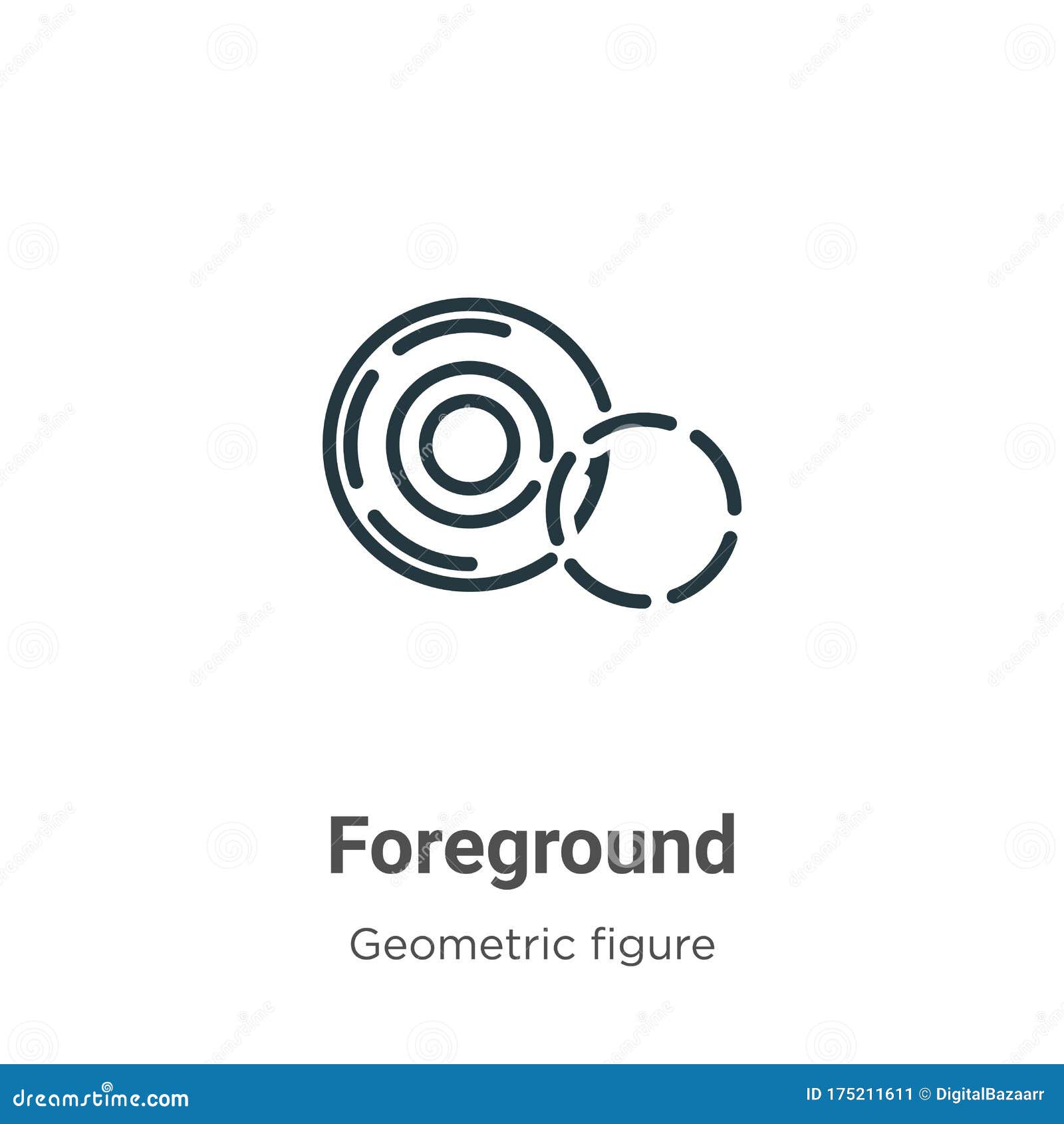 Foreground Outline Vector Icon. Thin Line Black Foreground Icon, Flat ...