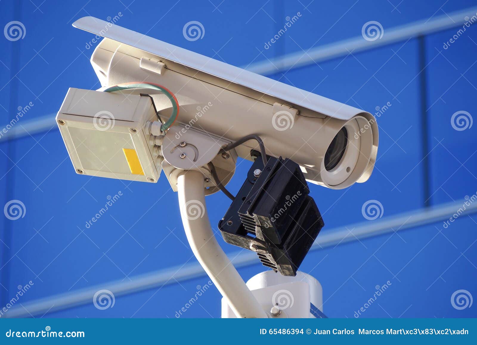 Foreground Security Camera stock photo. Image of blue - 65486394