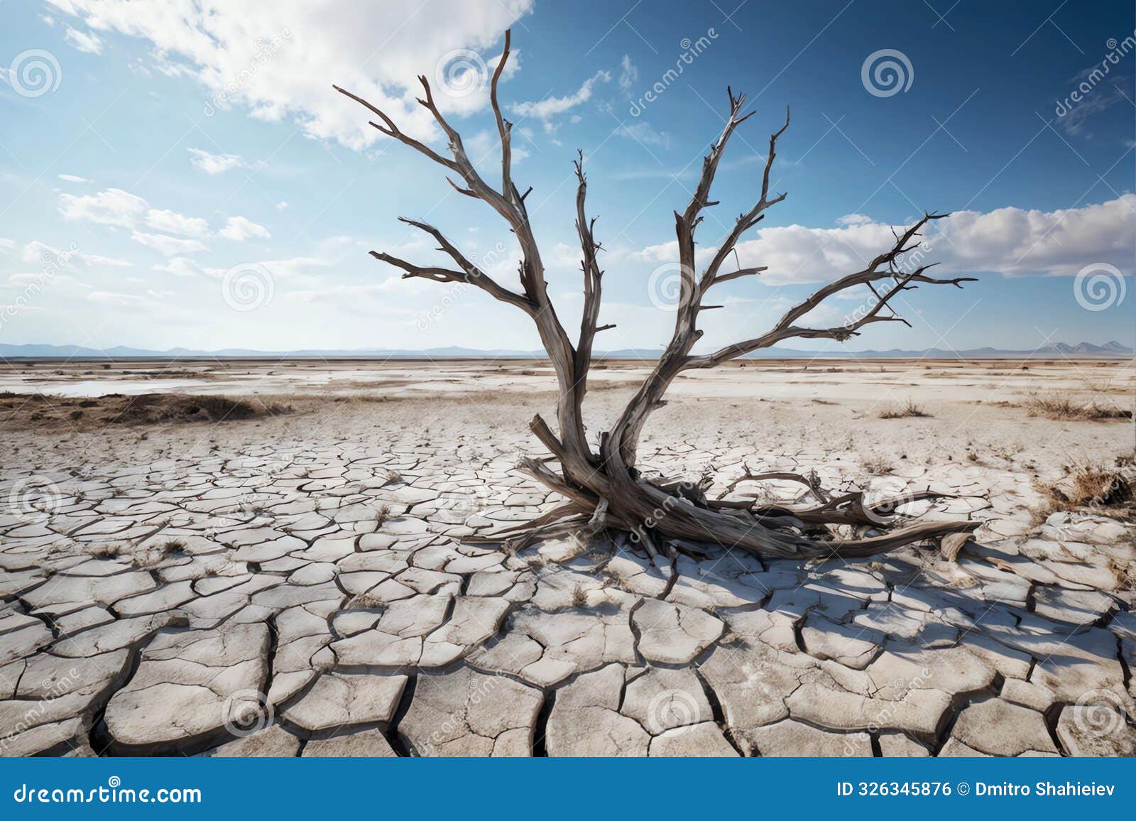 Withered Tree Against the Backdrop of Climate Change Stock Photo ...