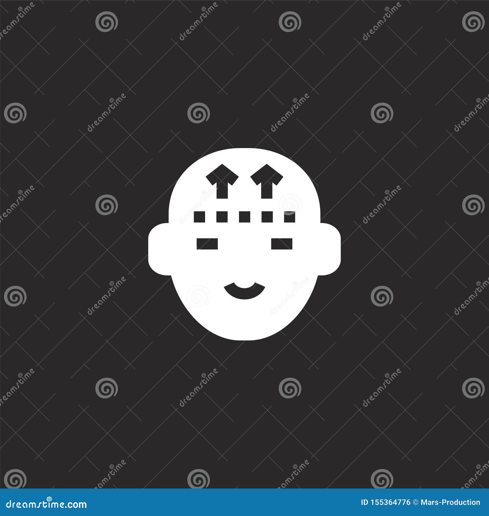 Forehead Icon. Filled Forehead Icon for Website Design and Mobile, App ...