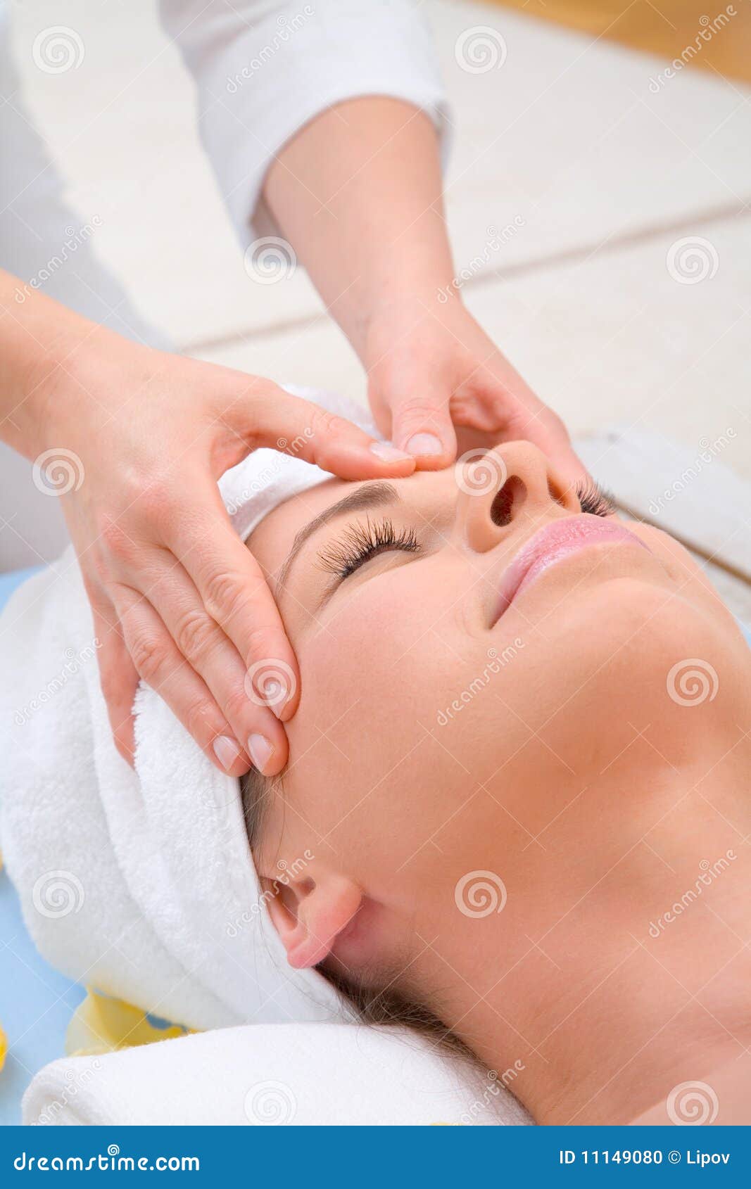 Forehead massage stock photo. Image of therapy, luxury - 11149080