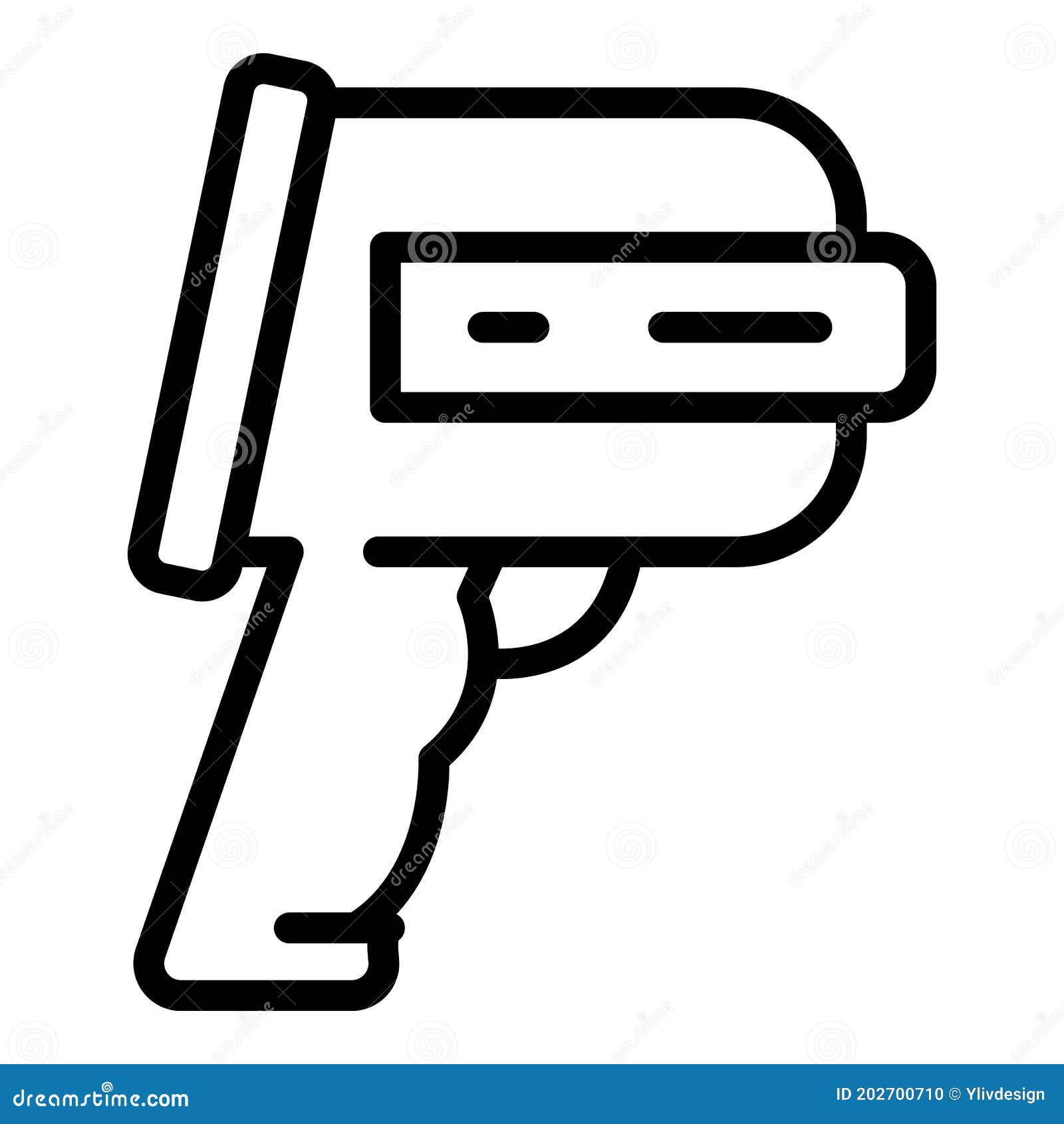 Forehead Thermometer Icon, Outline Style Stock Vector - Illustration of ...