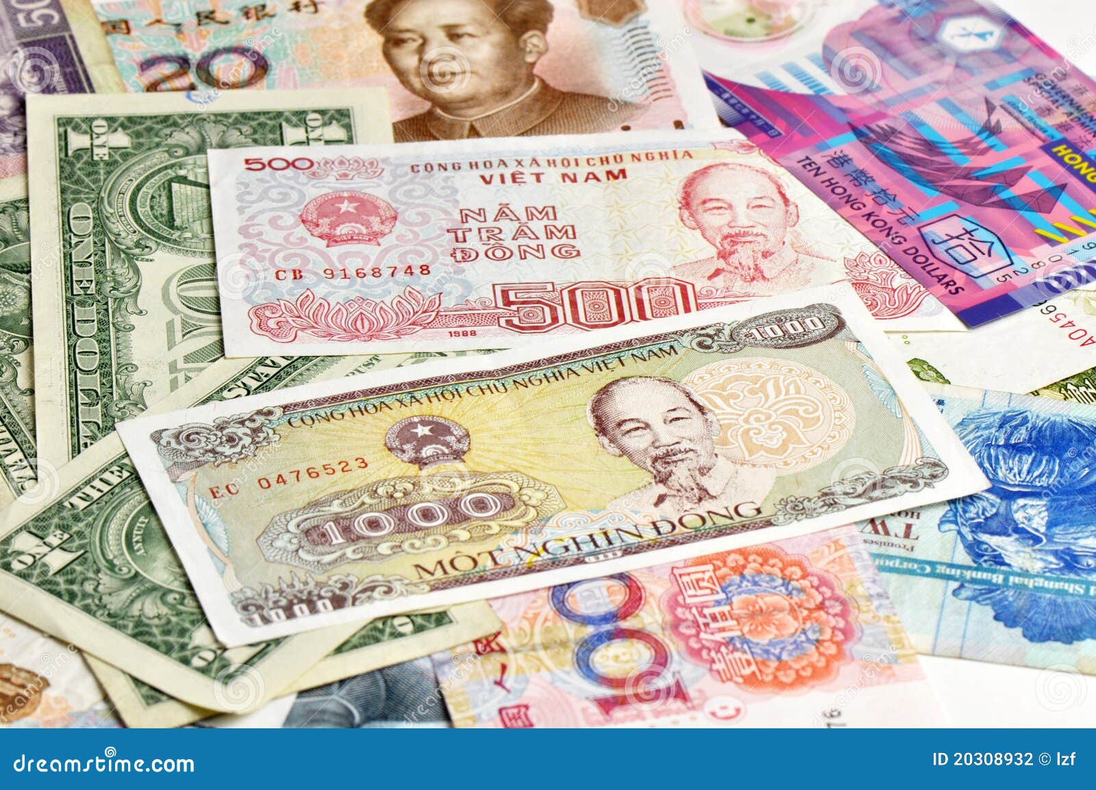Foreign banknotes stock photo. Image of chinese, payment - 20308932