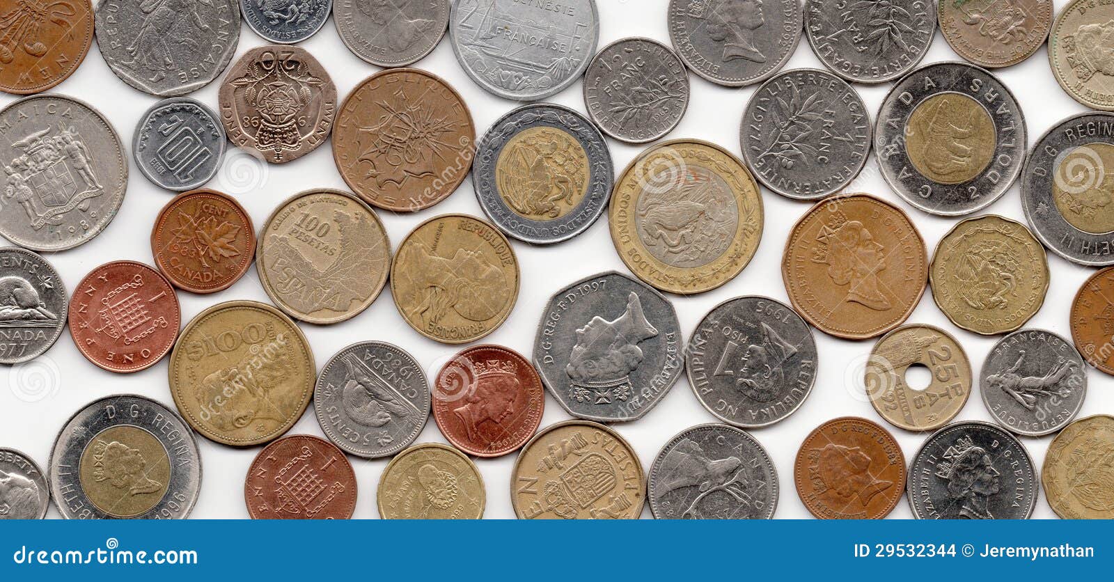 Foreign Coins stock photo. Image of bank, coin, international - 29532344