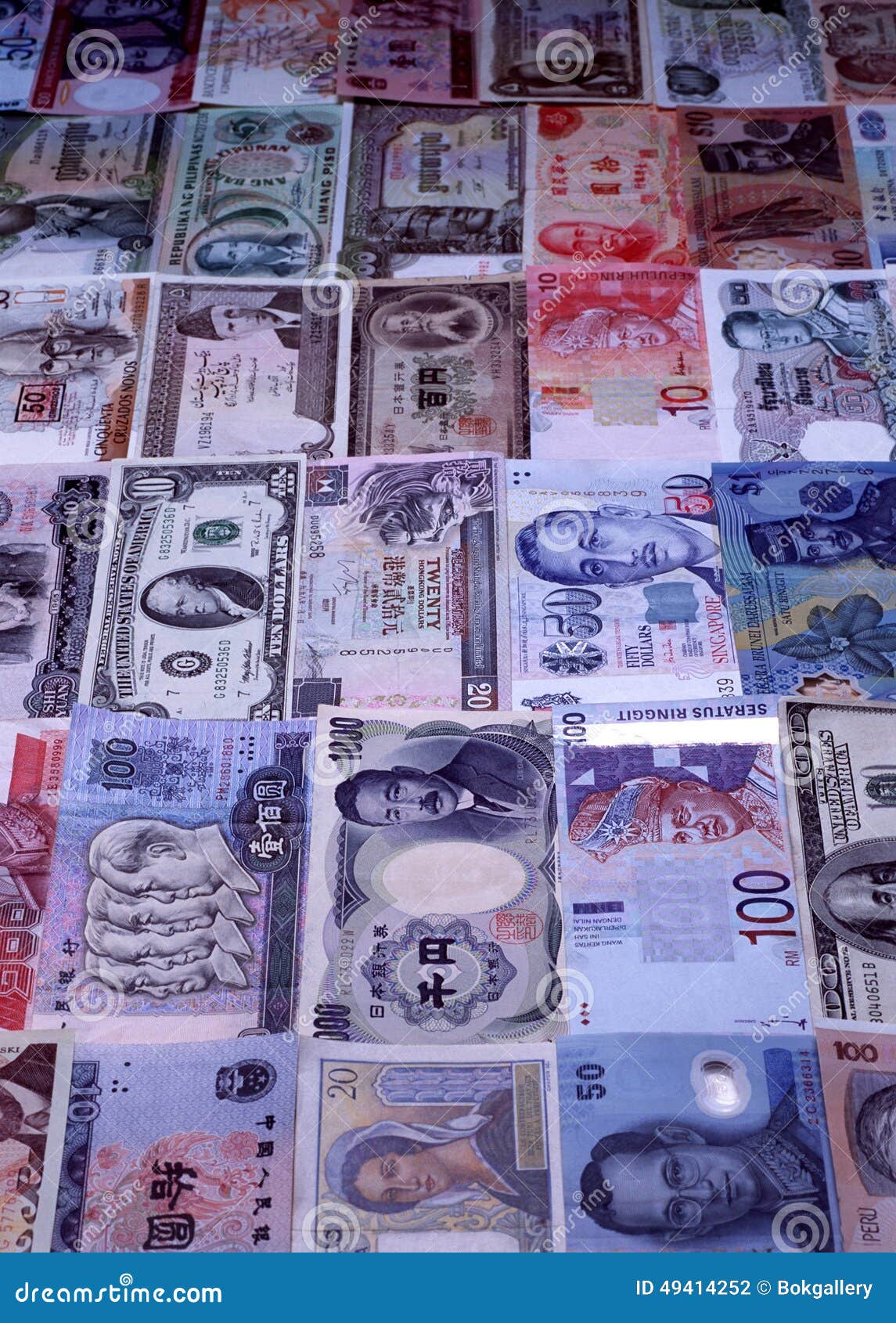 Foreign currencies notes stock photo. Image of cash, notes - 49414252
