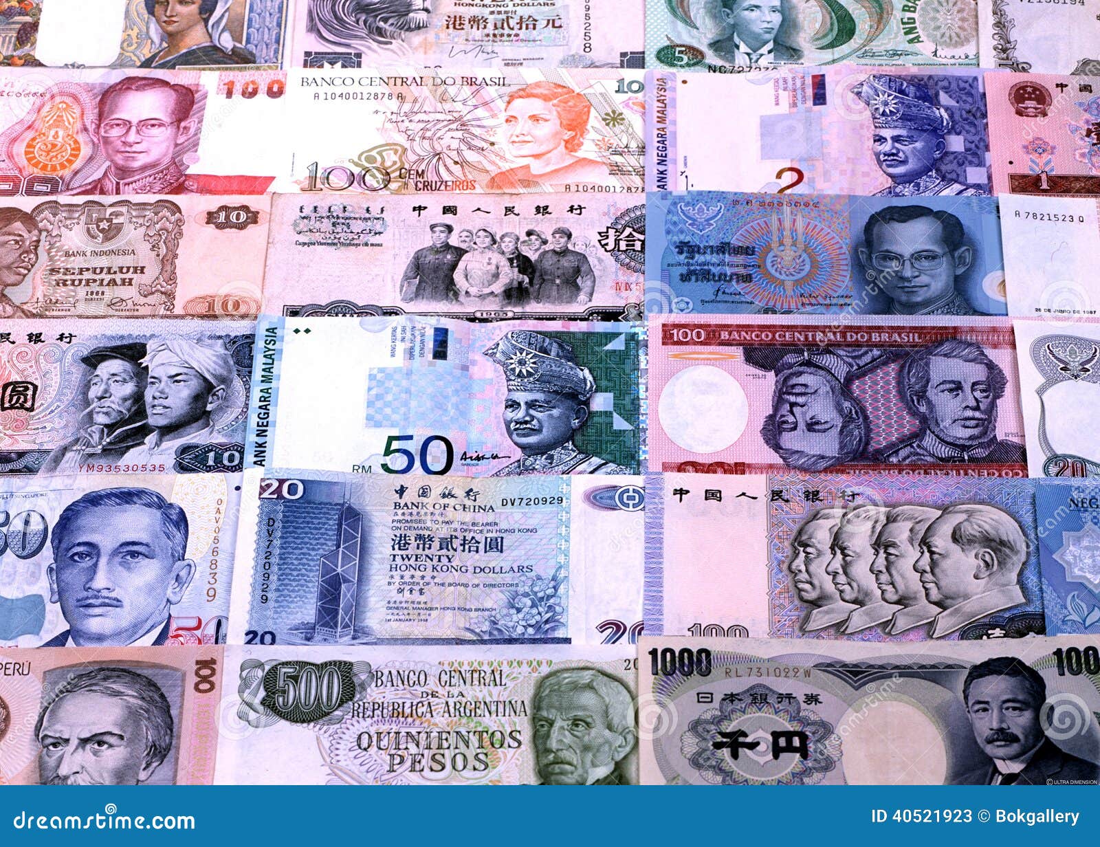 Foreign currencies notes stock image. Image of currencies - 40521923