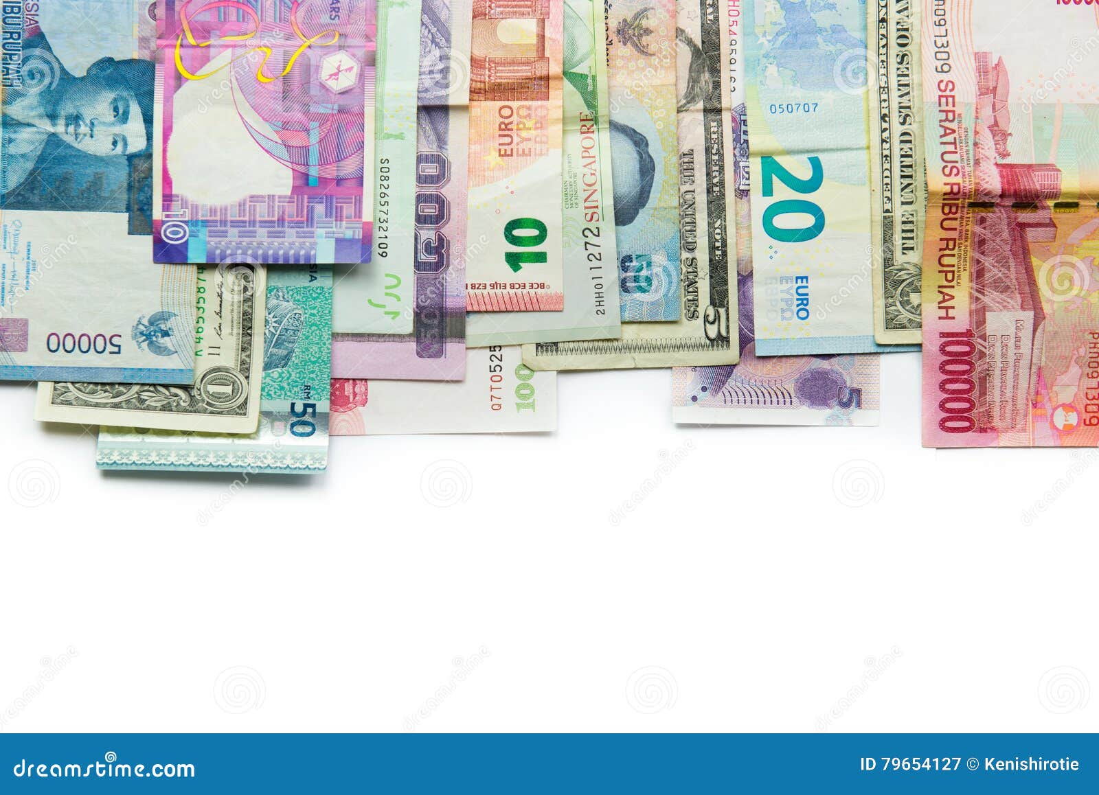 Foreign currency banknotes stock image. Image of global - 79654127