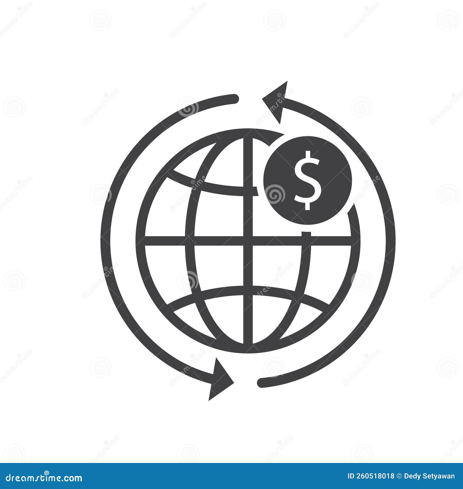 Foreign currency exchange stock vector. Illustration of line - 260518018