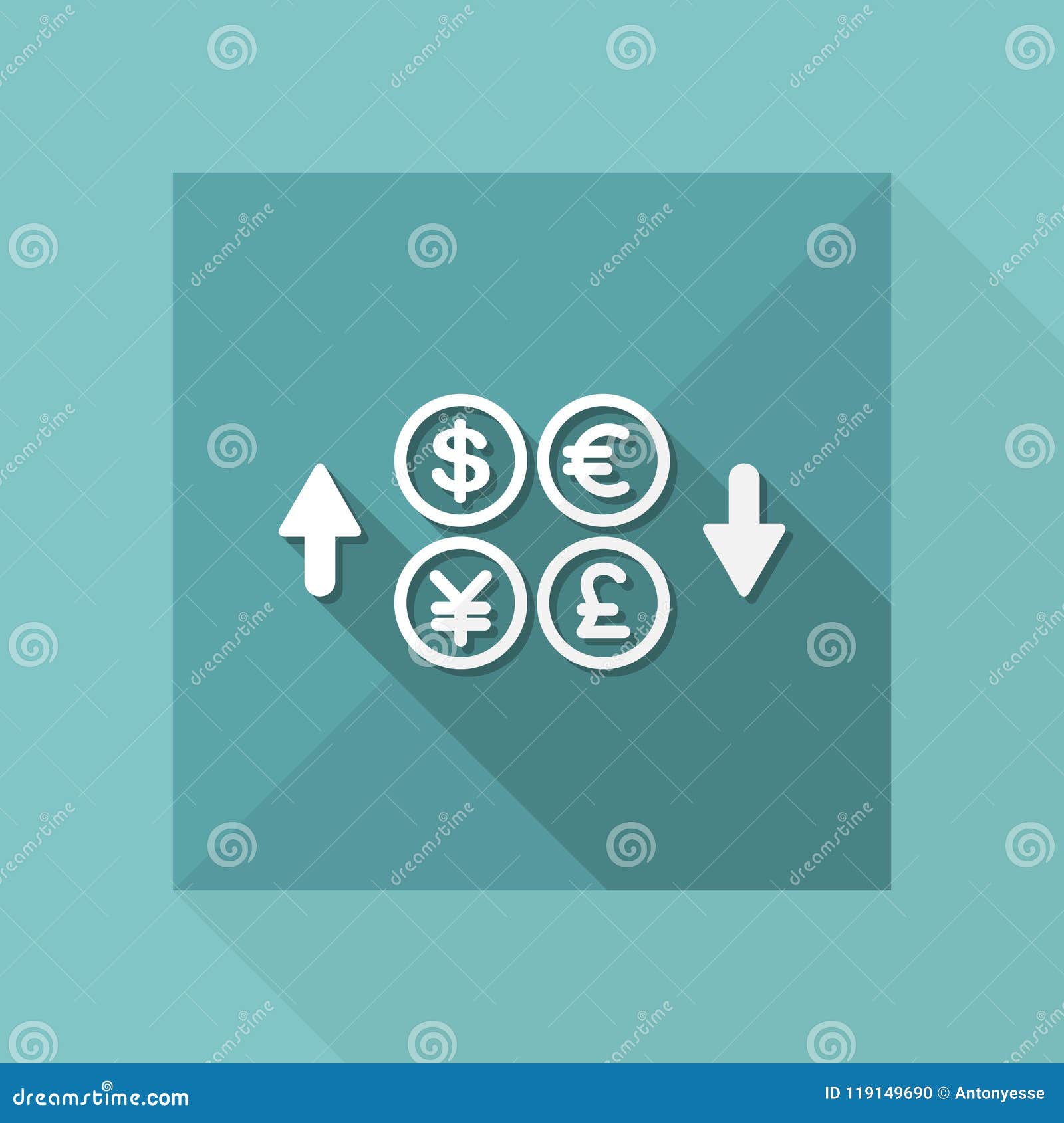 Foreign currency exchange stock vector. Illustration of cash - 119149690