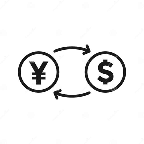 Foreign Currency Exchange Icon Vector Stock Vector - Illustration of ...