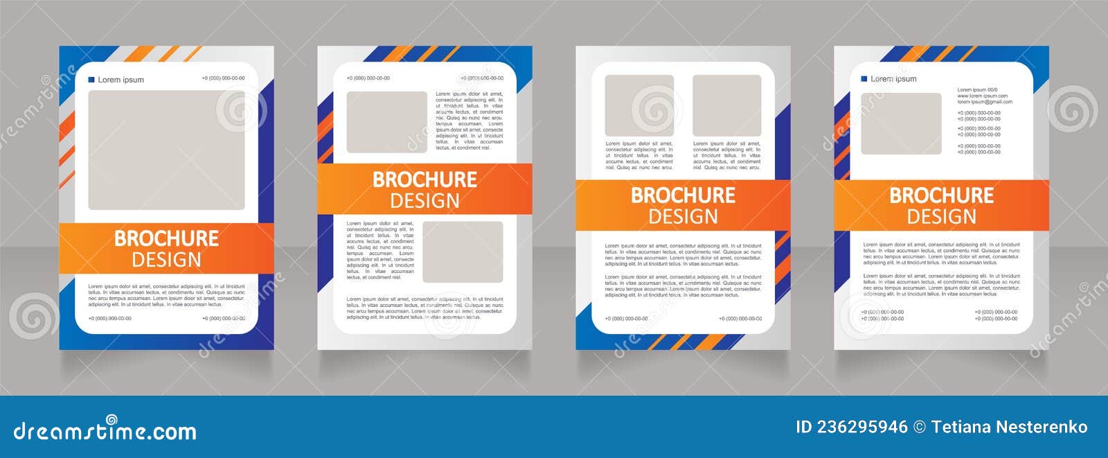 Foreign Currency Exchange Service Blank Brochure Layout Design Stock ...