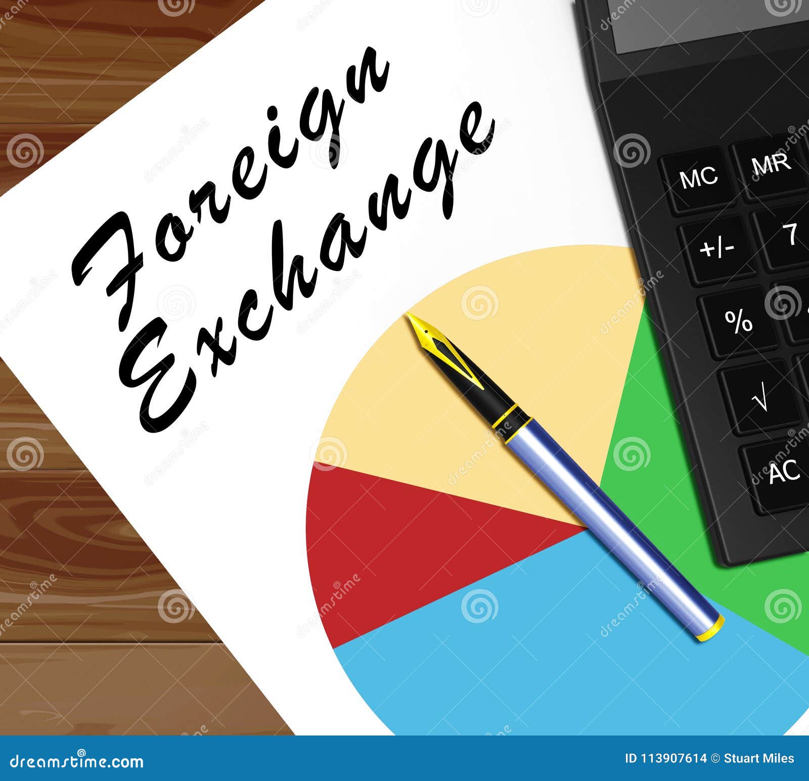 Foreign Exchange Means Forex Rate 3d Illustration Stock Illustration ...