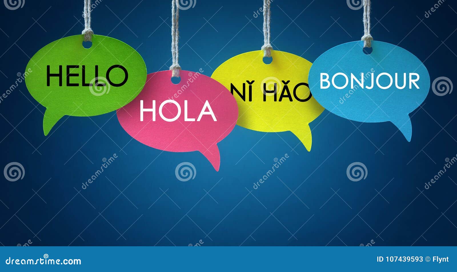 Foreign Language Communication Speech Bubbles Stock Image - Image of ...
