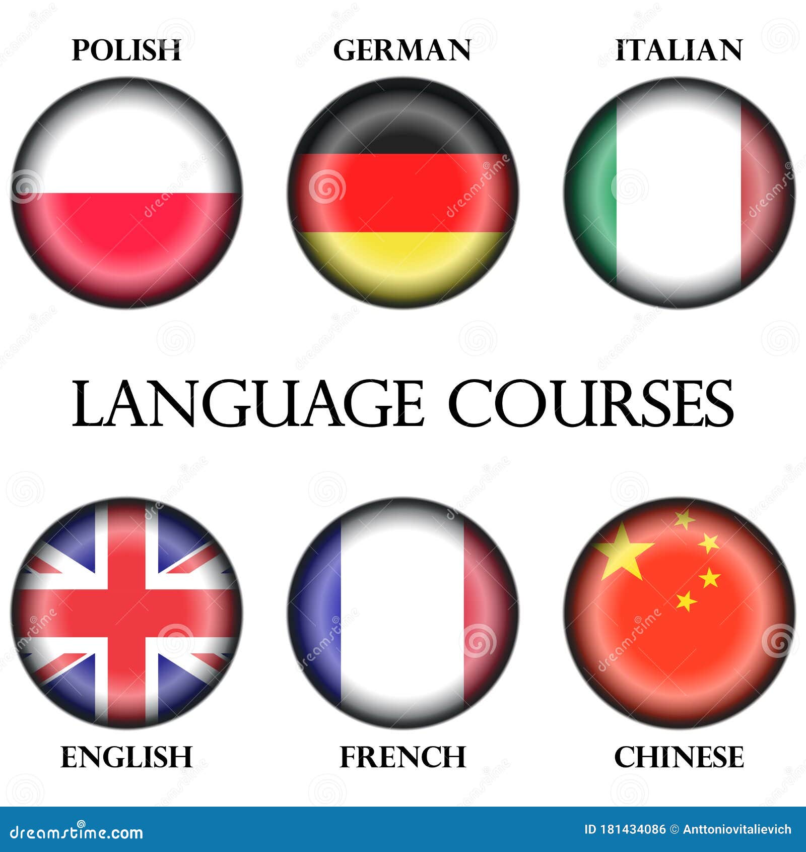 Foreign Language Courses Illustration Stock Vector - Illustration of ...
