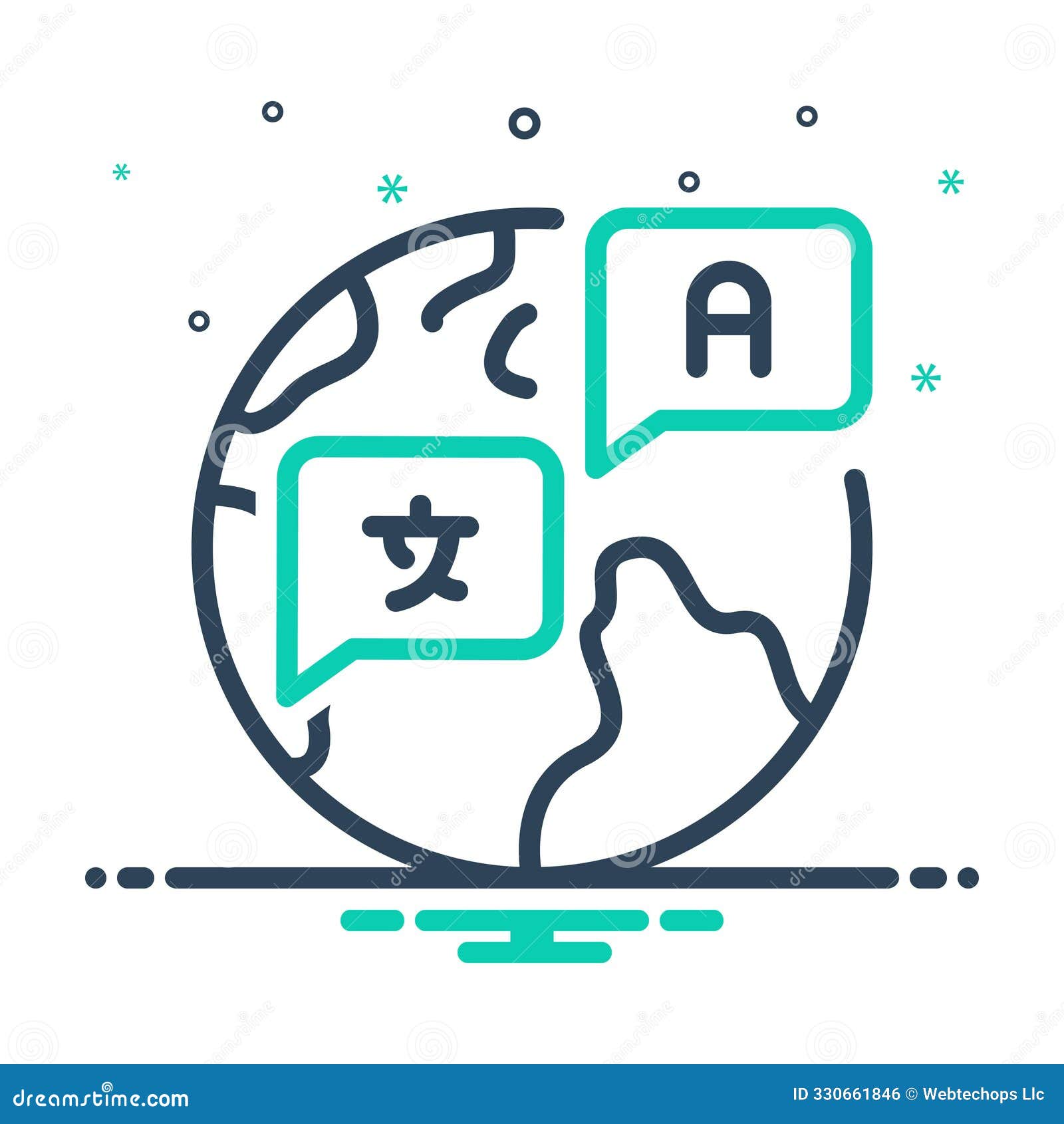 Mix Icon for Foreign Language, Foreign and Worldwide Stock Illustration ...