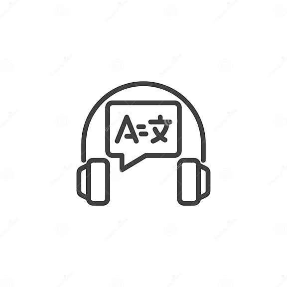 Foreign Language Learning Icon Stock Vector - Illustration of pictogram ...