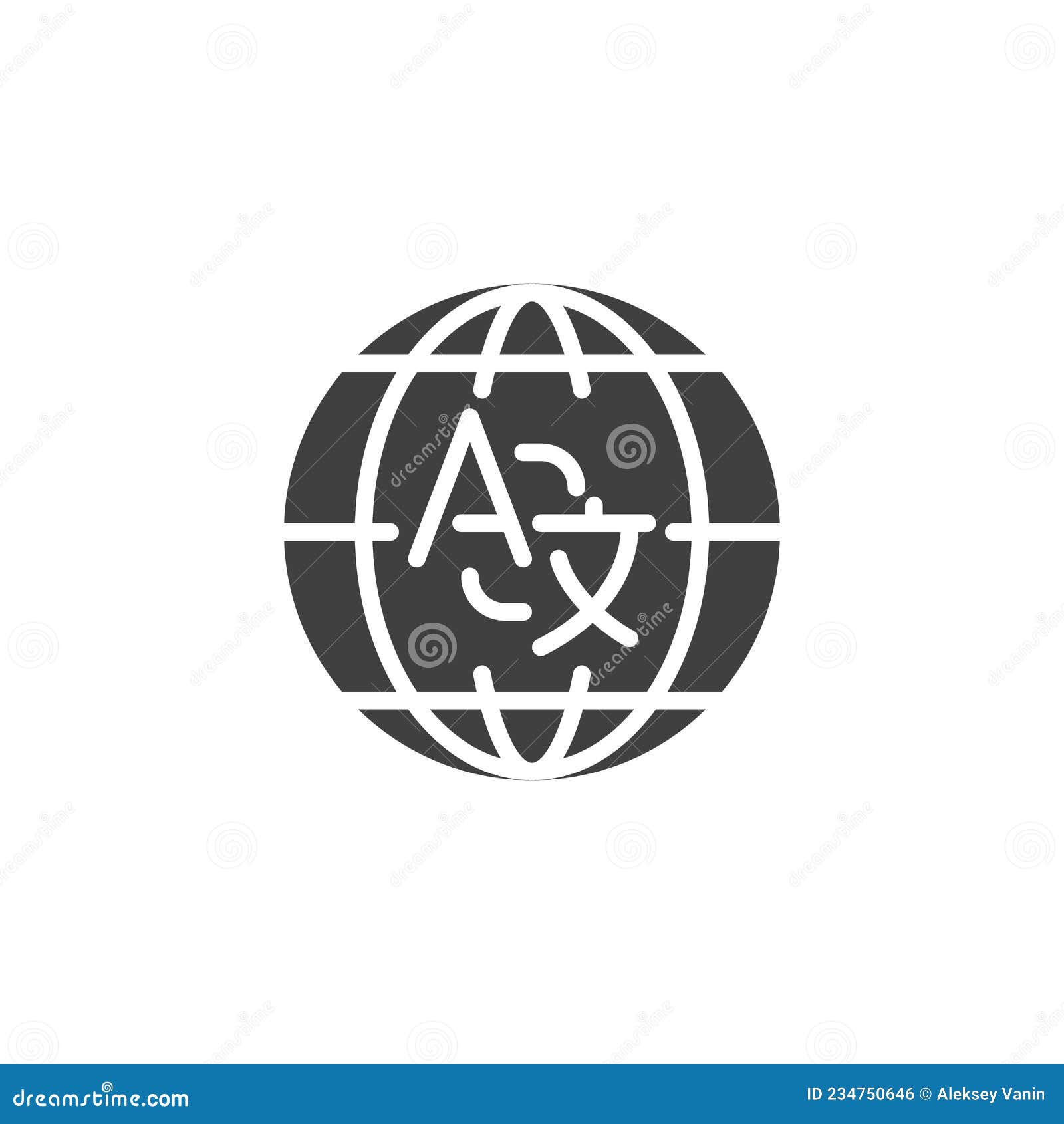 Foreign Language Translation Vector Icon Stock Vector - Illustration of ...