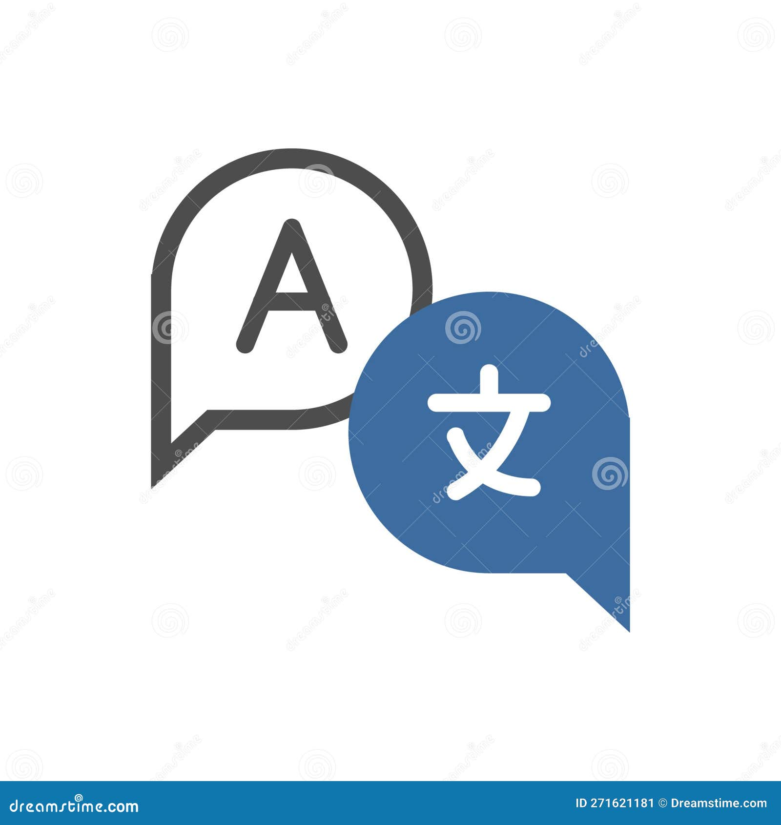 Foreign Language Vector Line Icon. Online Translation Vector Symbol ...