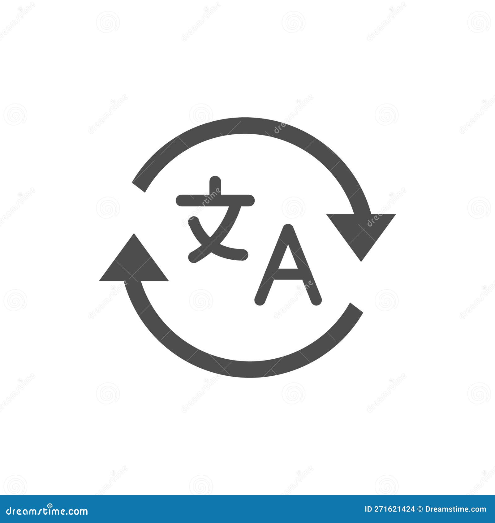 Foreign Language Vector Line Icon. Online Translation Vector Symbol ...