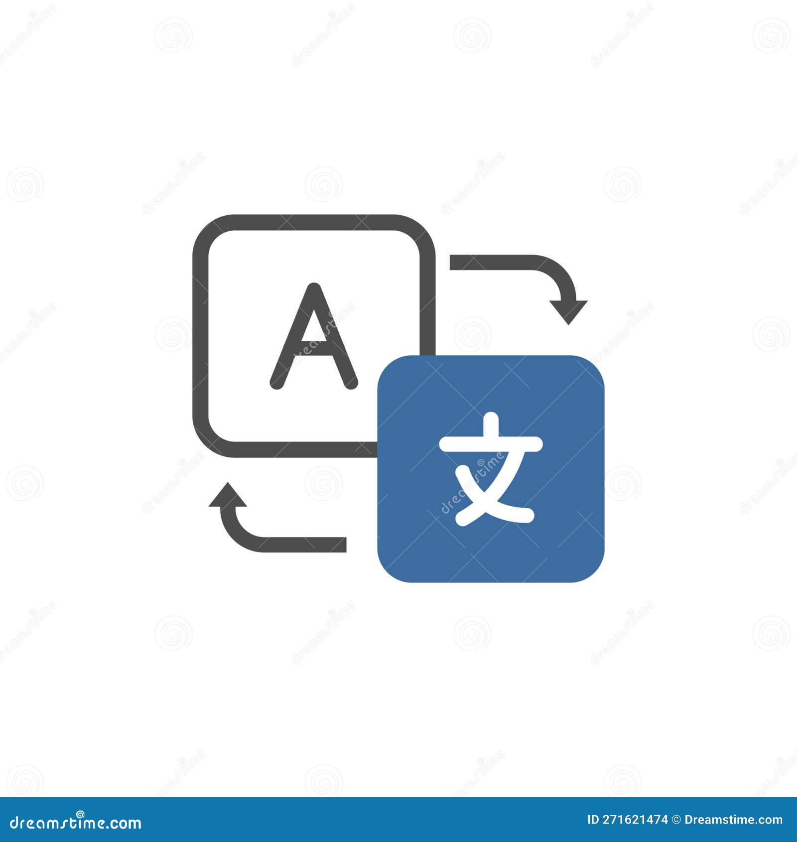 Foreign Language Vector Line Icon. Online Translation Vector Symbol ...