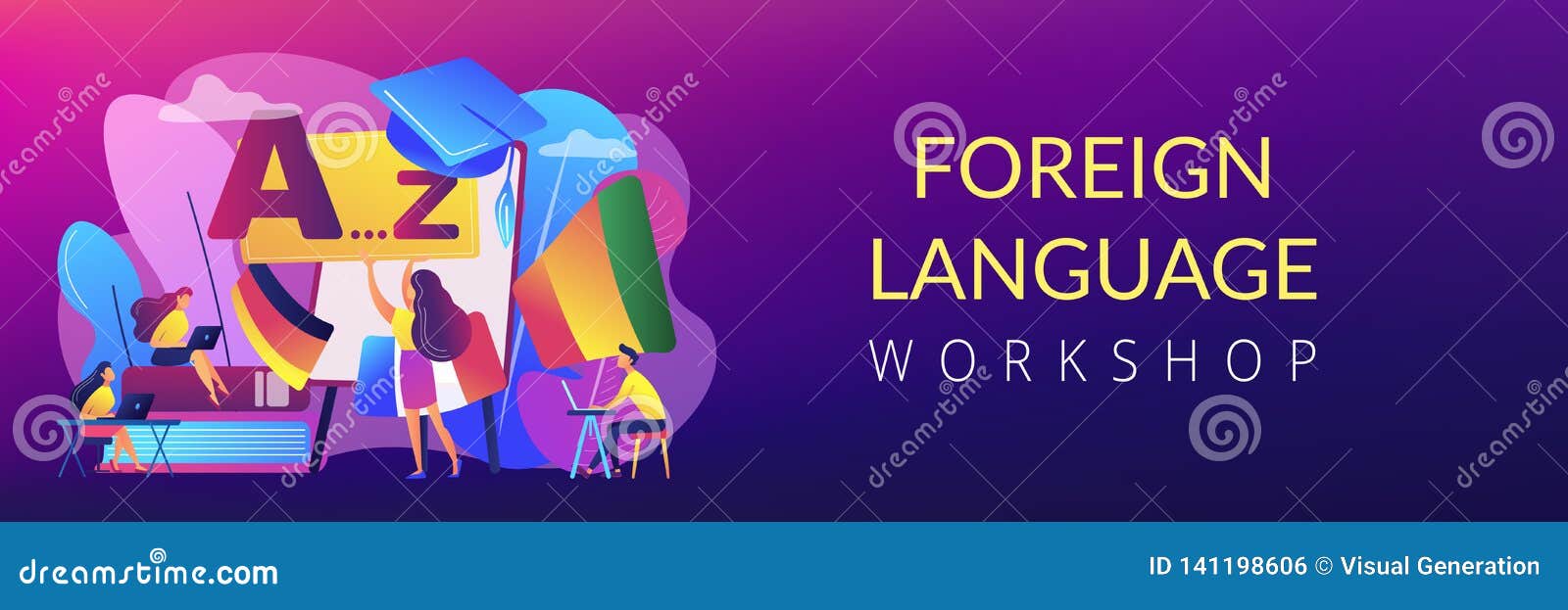 Foreign Language Workshop Concept Banner Header. Stock Vector ...