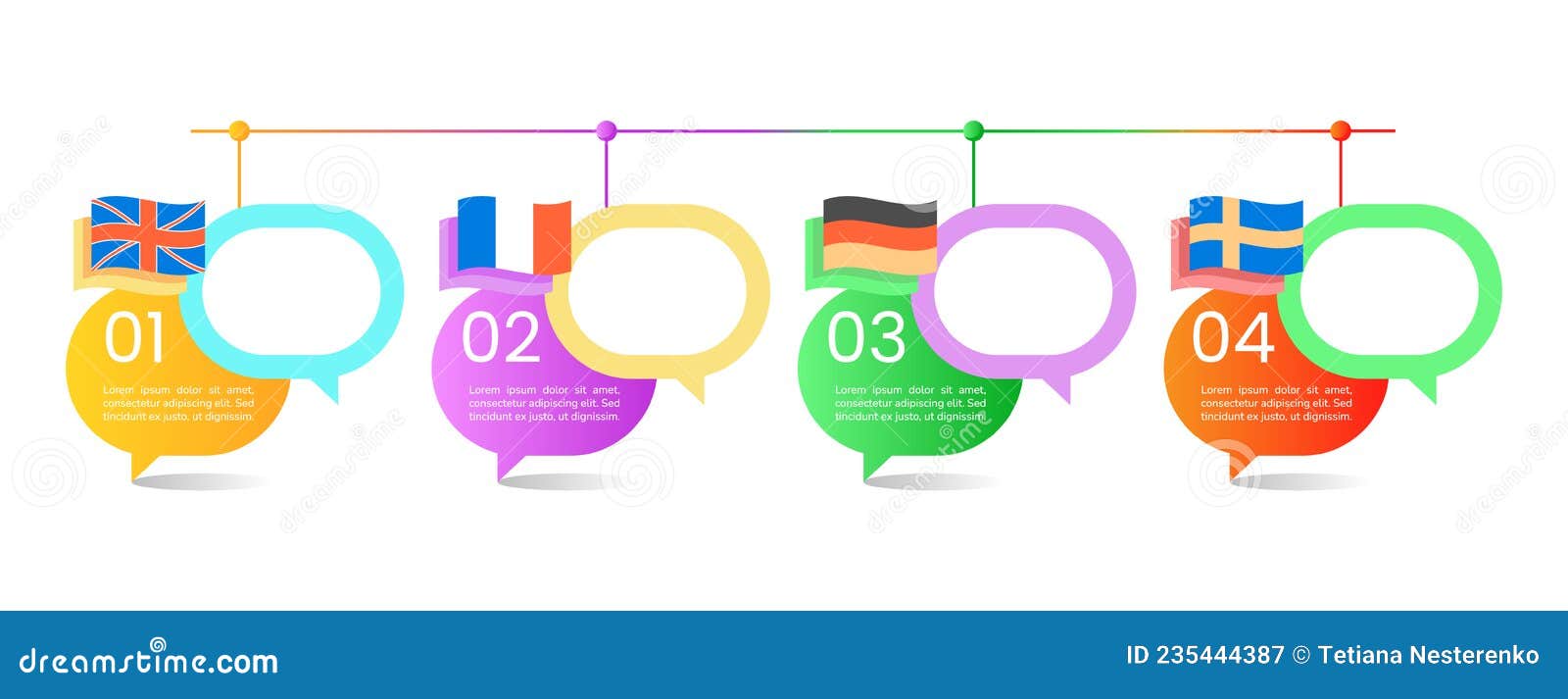 Foreign Languages Studies Infographic Chart Design Template Stock ...