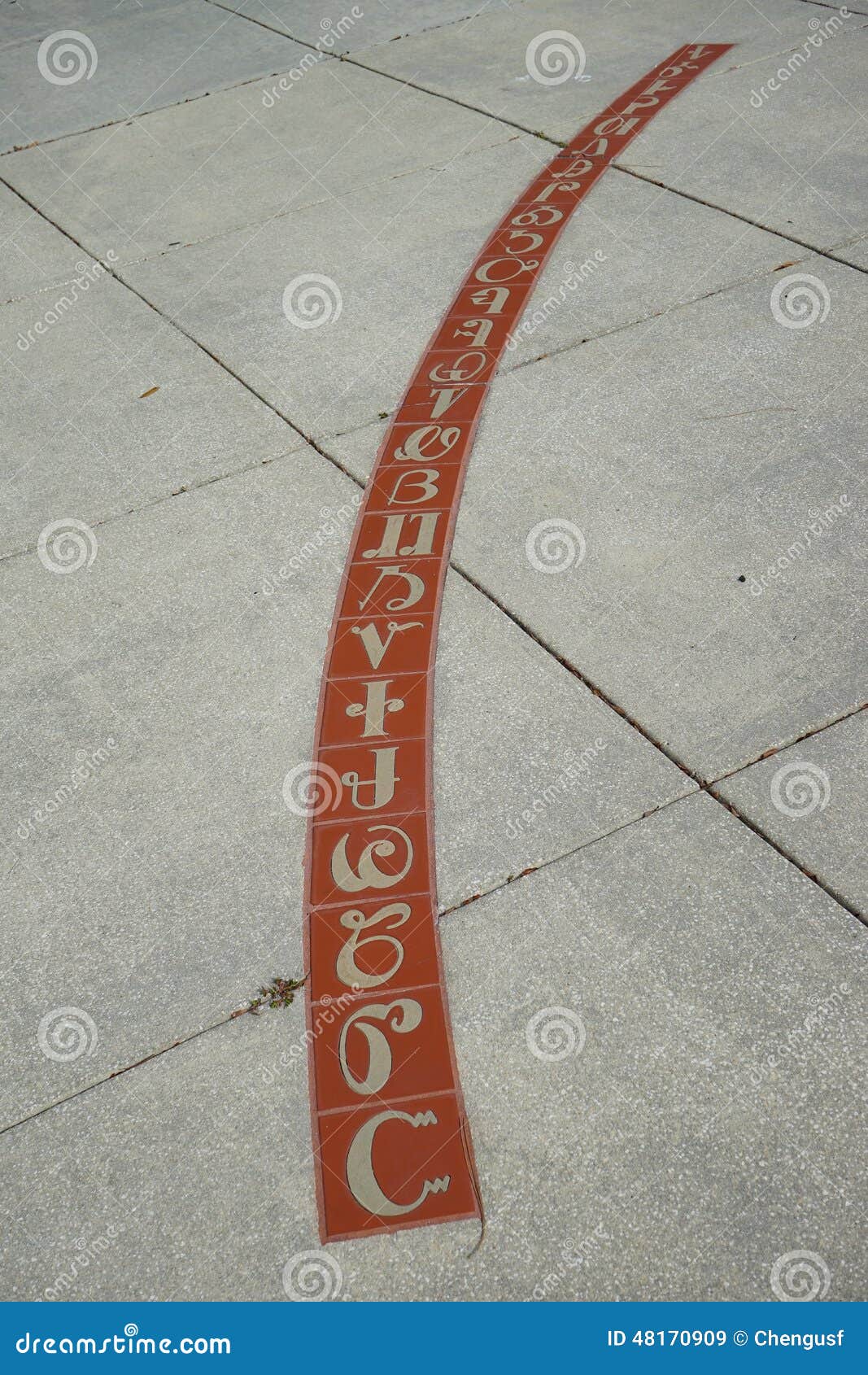 Foreign Letters on Glazed Tile Stock Image - Image of ground, house ...