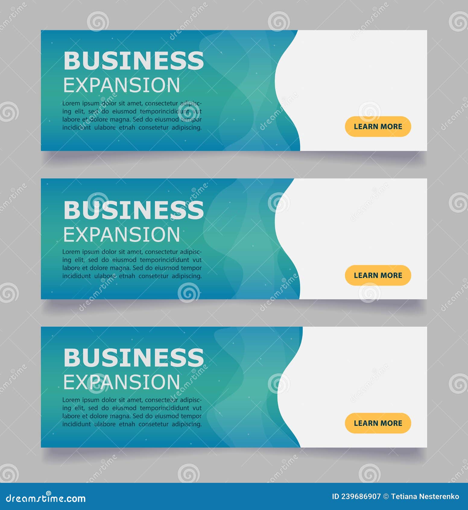 Foreign Market Expansion Web Banner Design Template Stock Vector ...