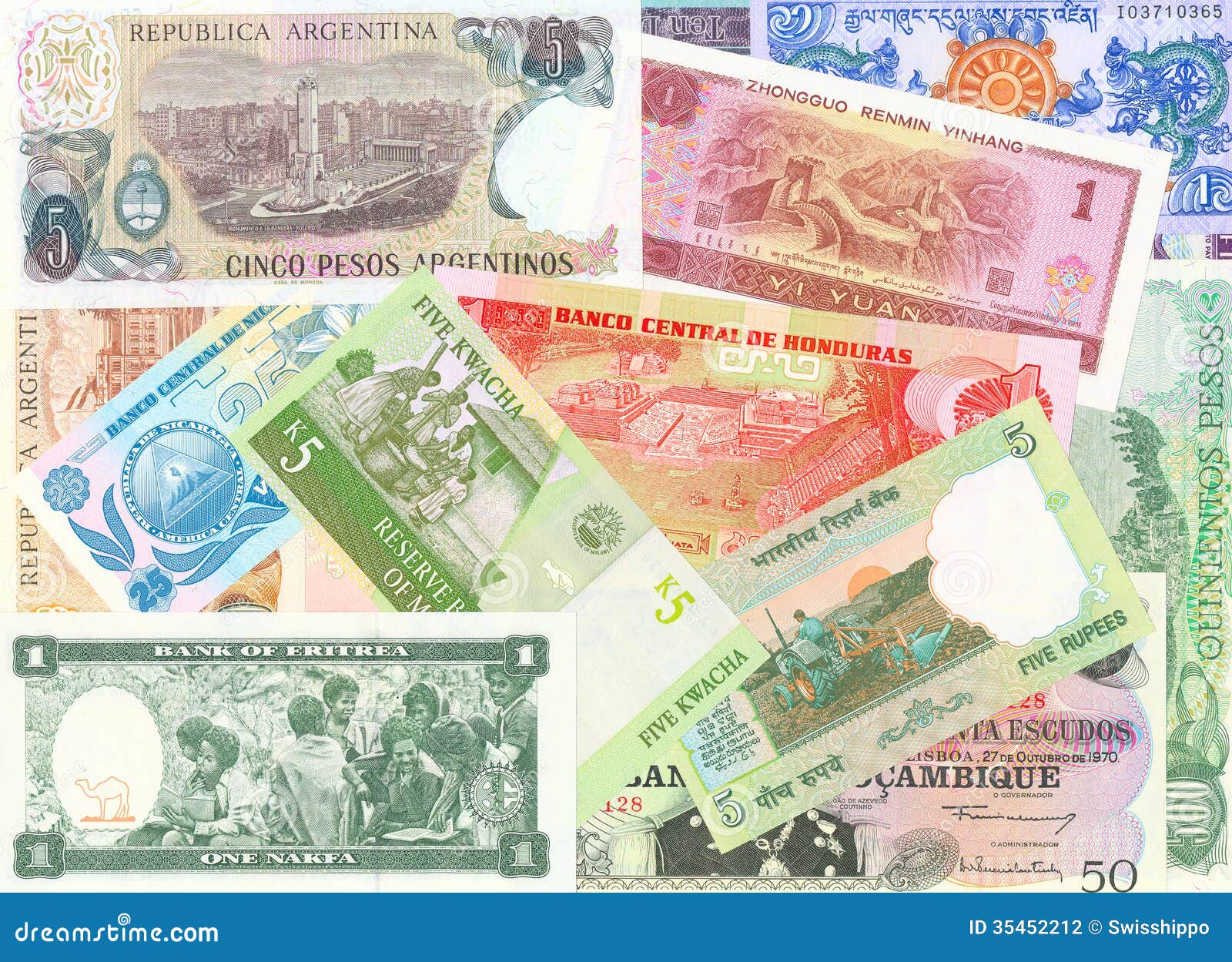 Foreign notes stock photo. Image of history, asia, english - 35452212
