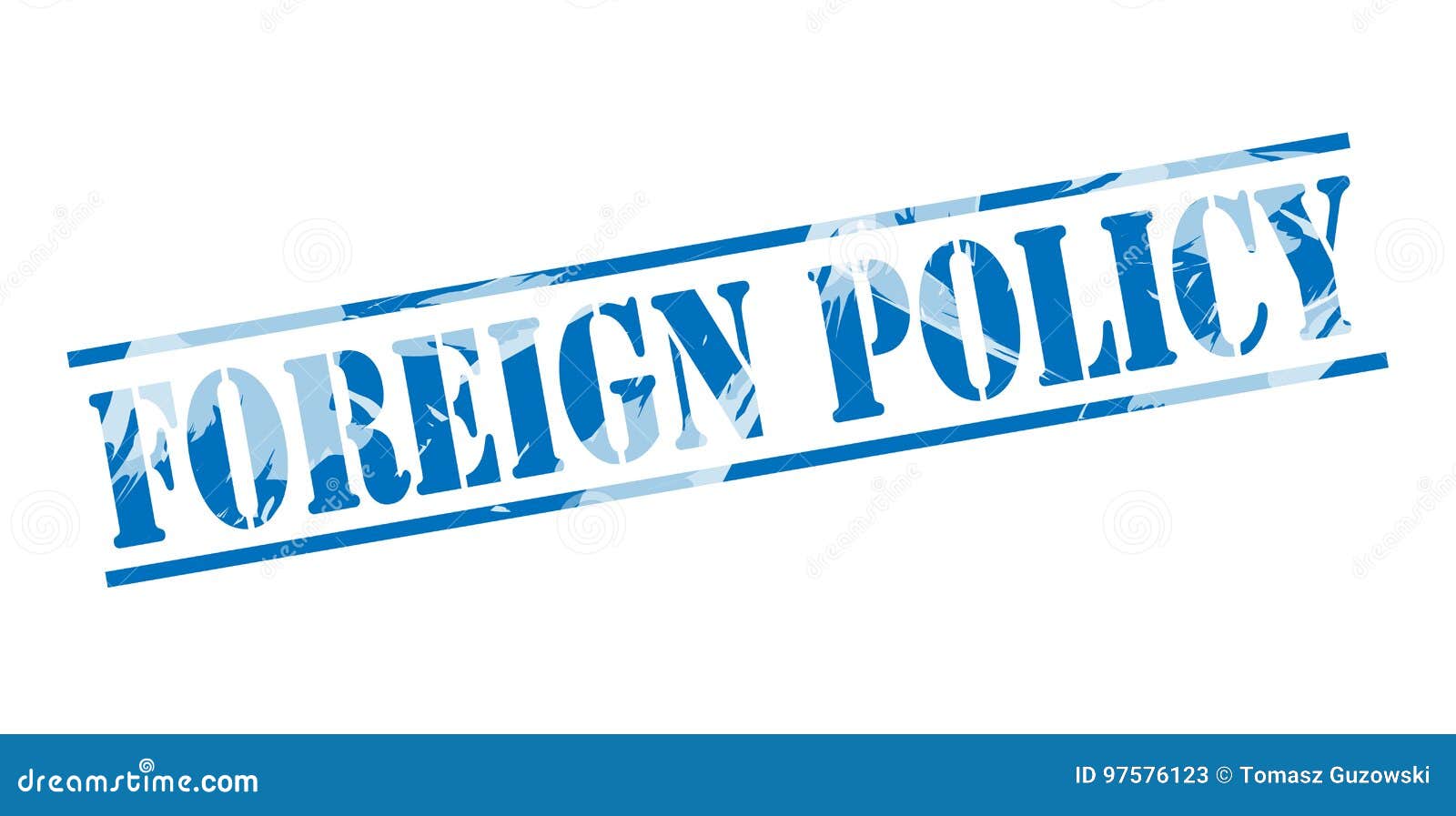 Foreign policy blue stamp stock illustration. Illustration of watermark ...