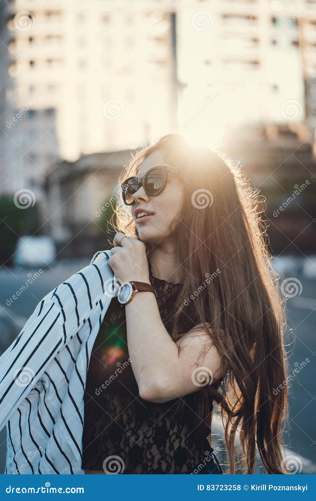 Foreigner in the city stock photo. Image of hair, glasses - 83723258
