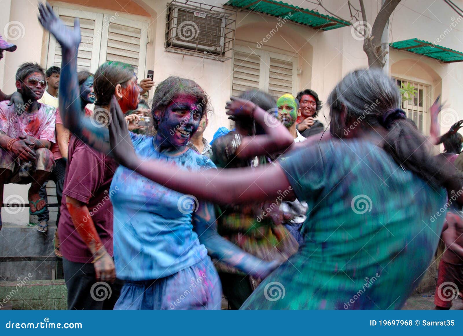 Foreigners in India editorial stock photo. Image of holi - 19697968