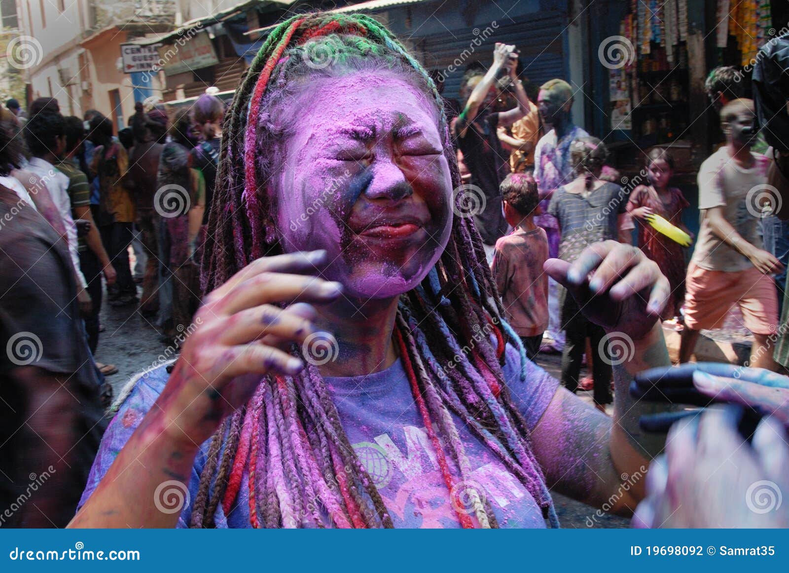 Foreigners in India editorial photography. Image of smeared - 19698092