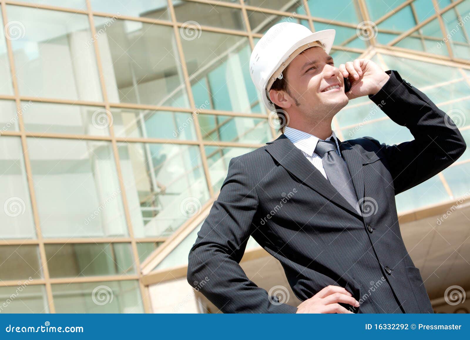 Foreman stock photo. Image of handsome, corporate, cellular - 16332292