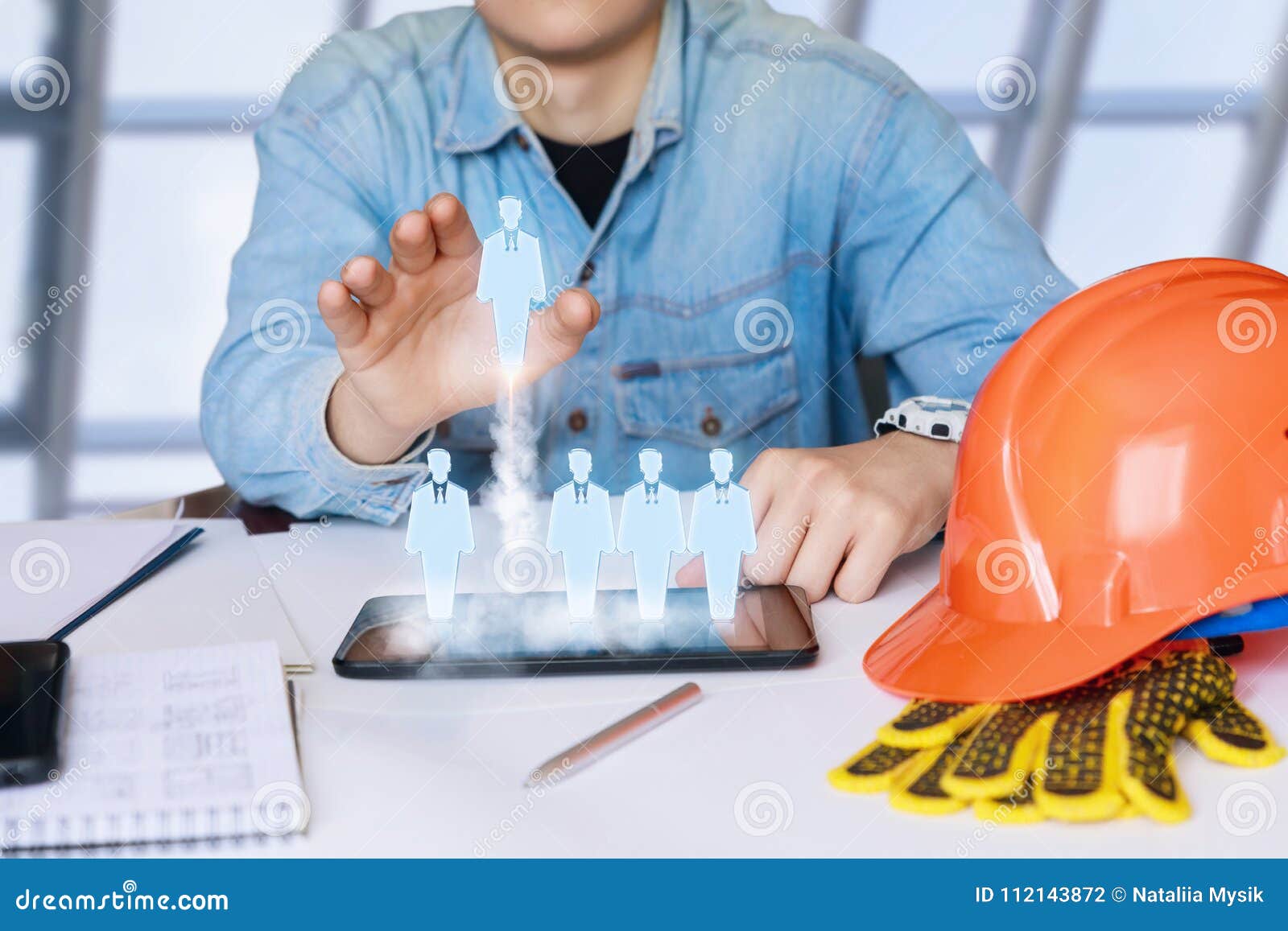 Foreman Builder Selects the Employees. Stock Photo - Image of foreman ...