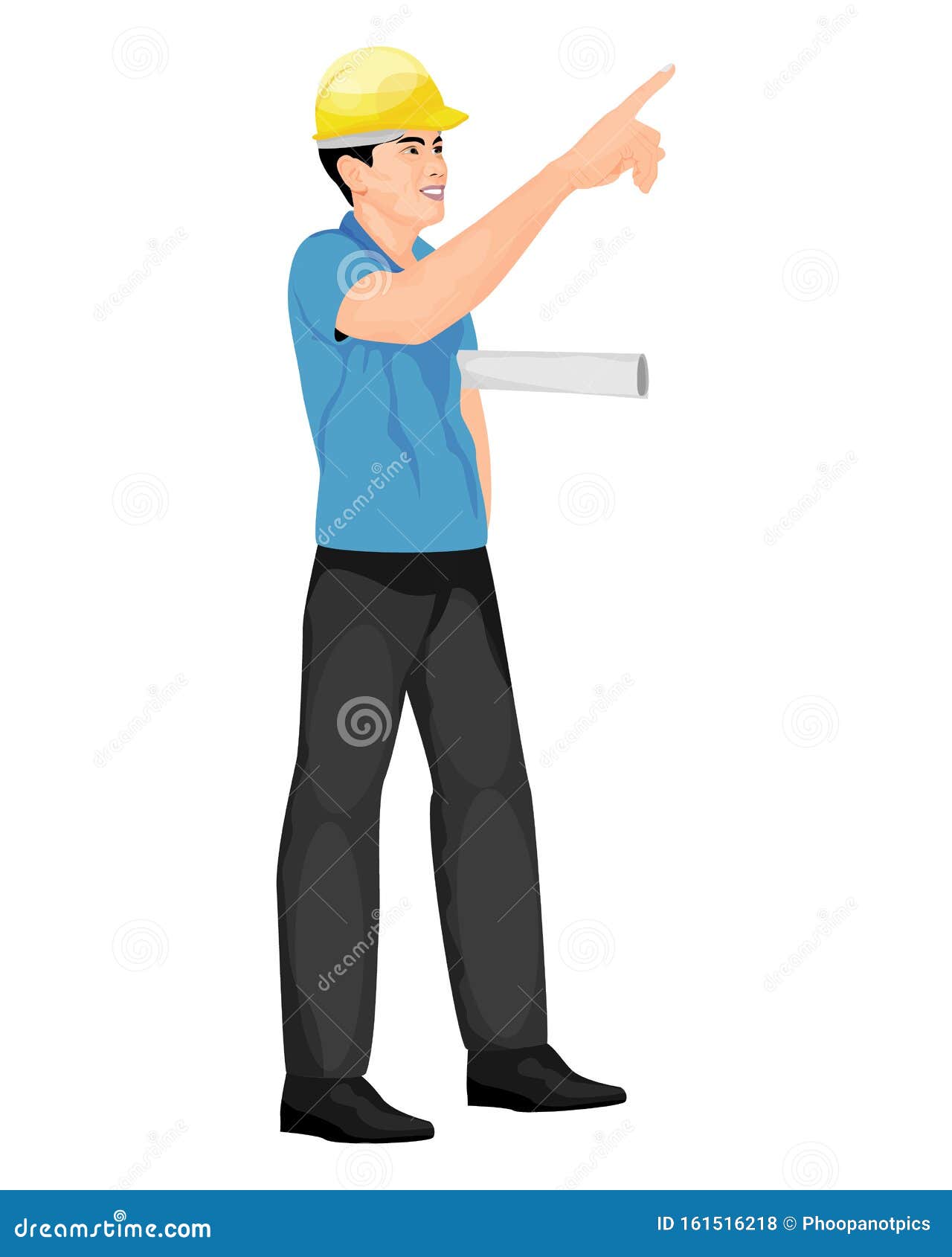 The foreman cartoon shape stock vector. Illustration of building ...