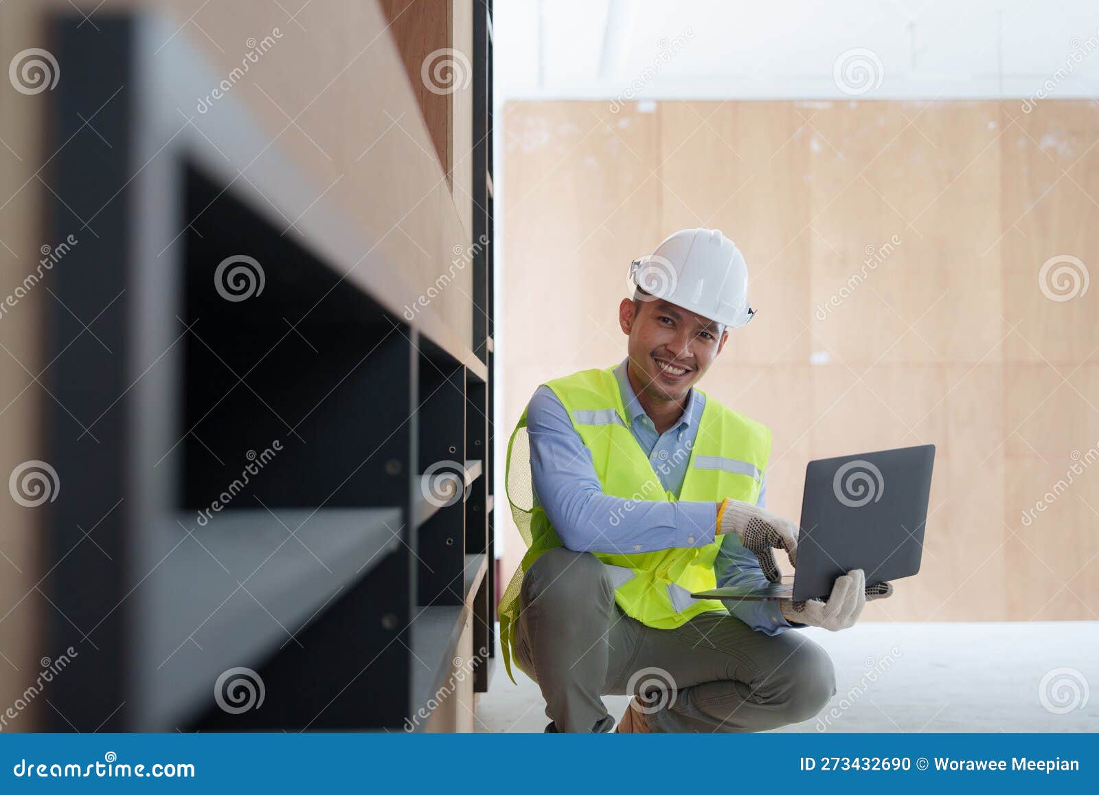 Foreman or Civil Engineer Working and Quality Check at Construction ...