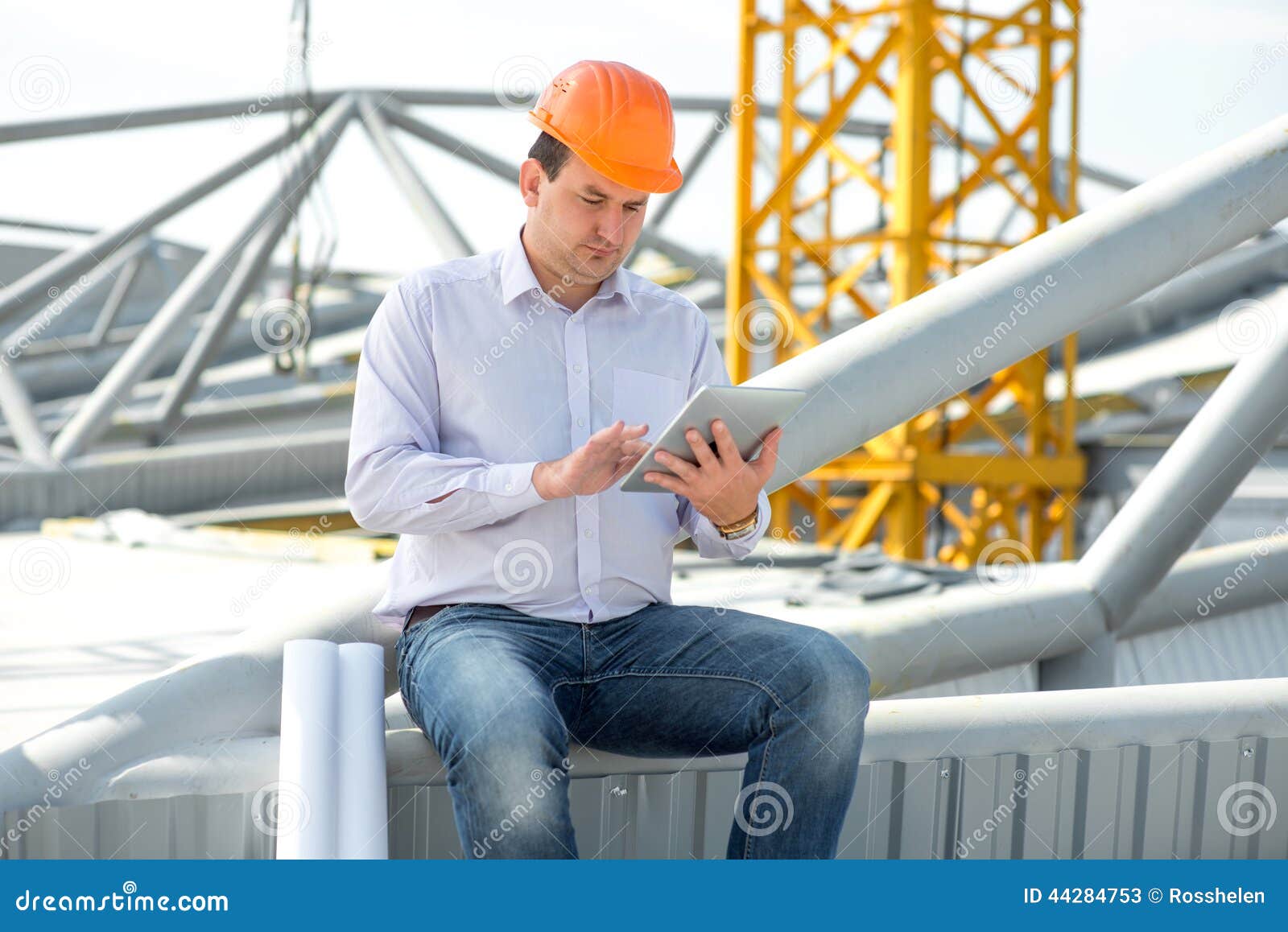 A Foreman at the Construction Stock Image - Image of outdoors ...