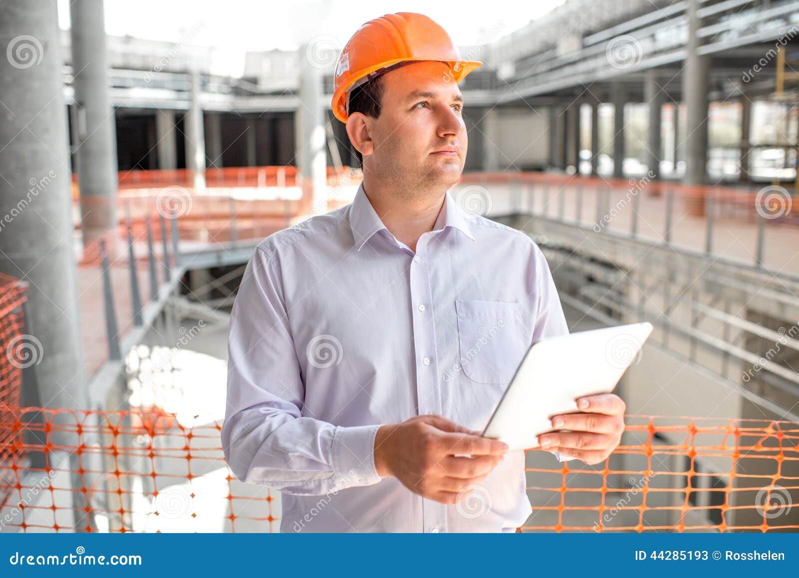A Foreman at the Construction Stock Image - Image of plan, industry ...