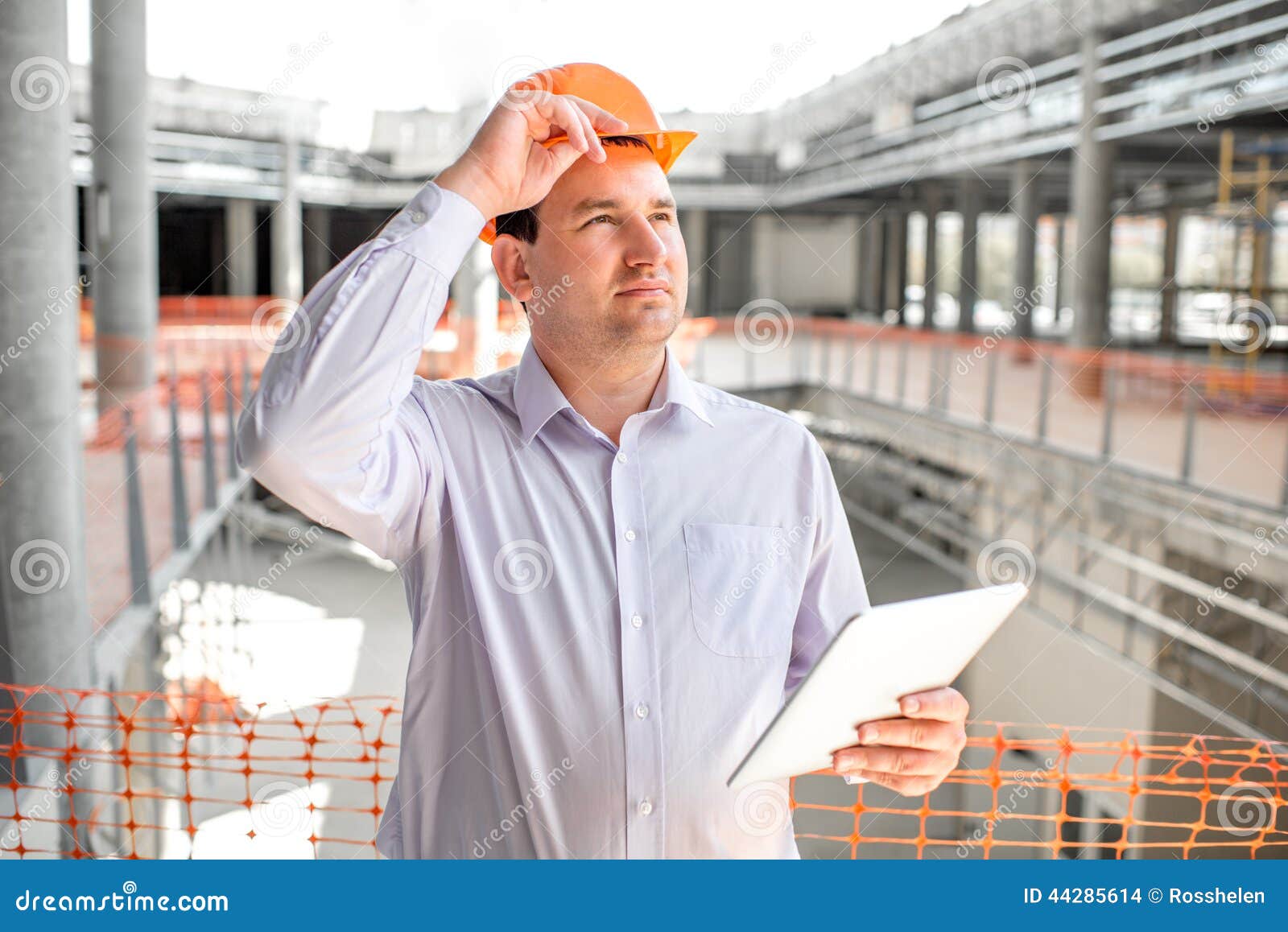 A Foreman at the Construction Stock Photo - Image of helmet ...