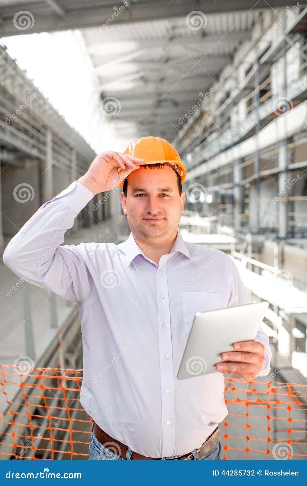 A Foreman at the Construction Stock Photo - Image of foreman, helmet ...