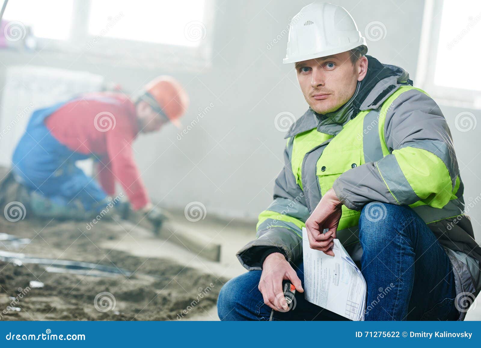 Foreman Construction Engineer Worker Portrait Stock Photo - Image of ...