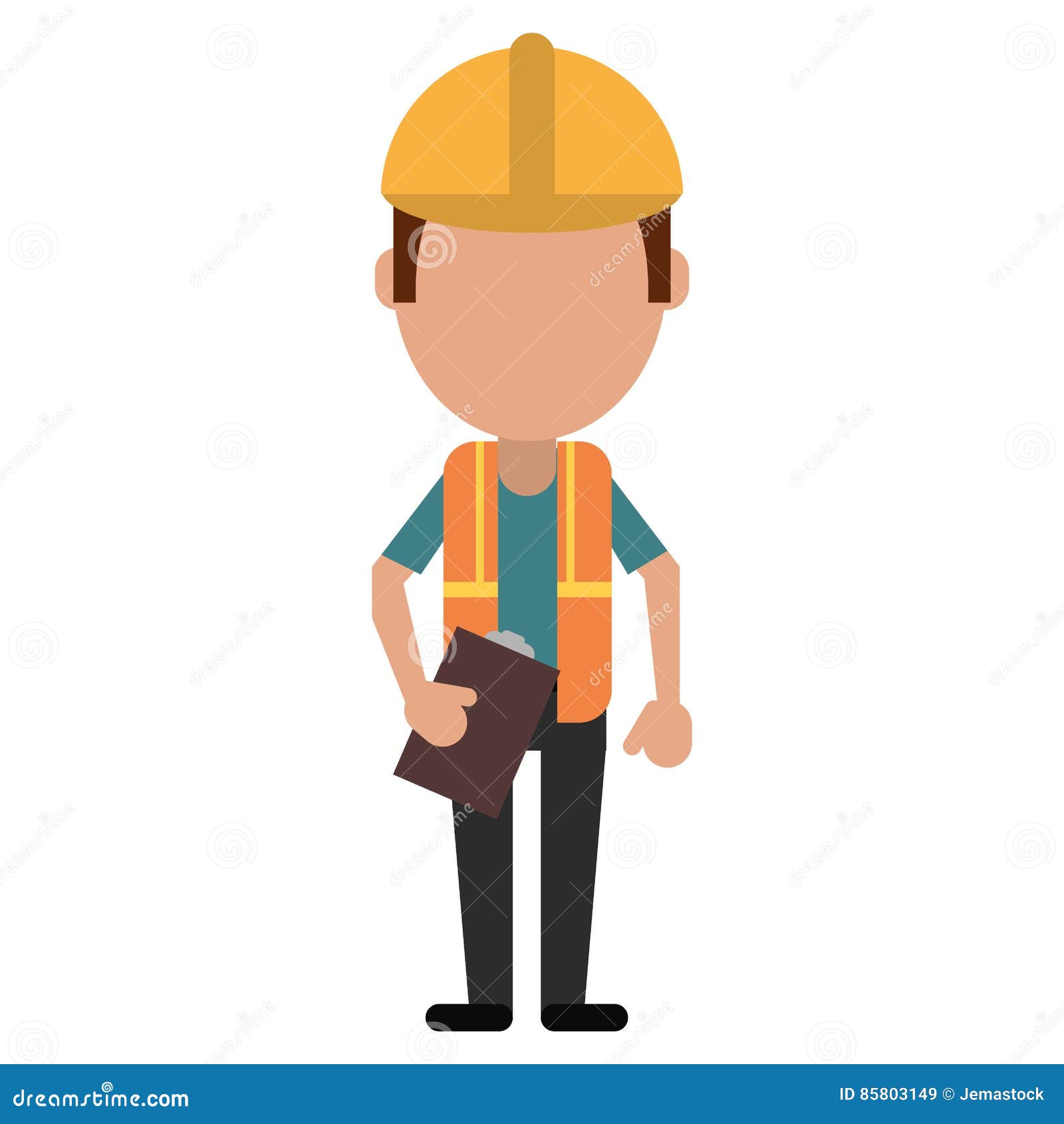 Foreman On Construction Flat Design Cartoon Vector | CartoonDealer.com ...