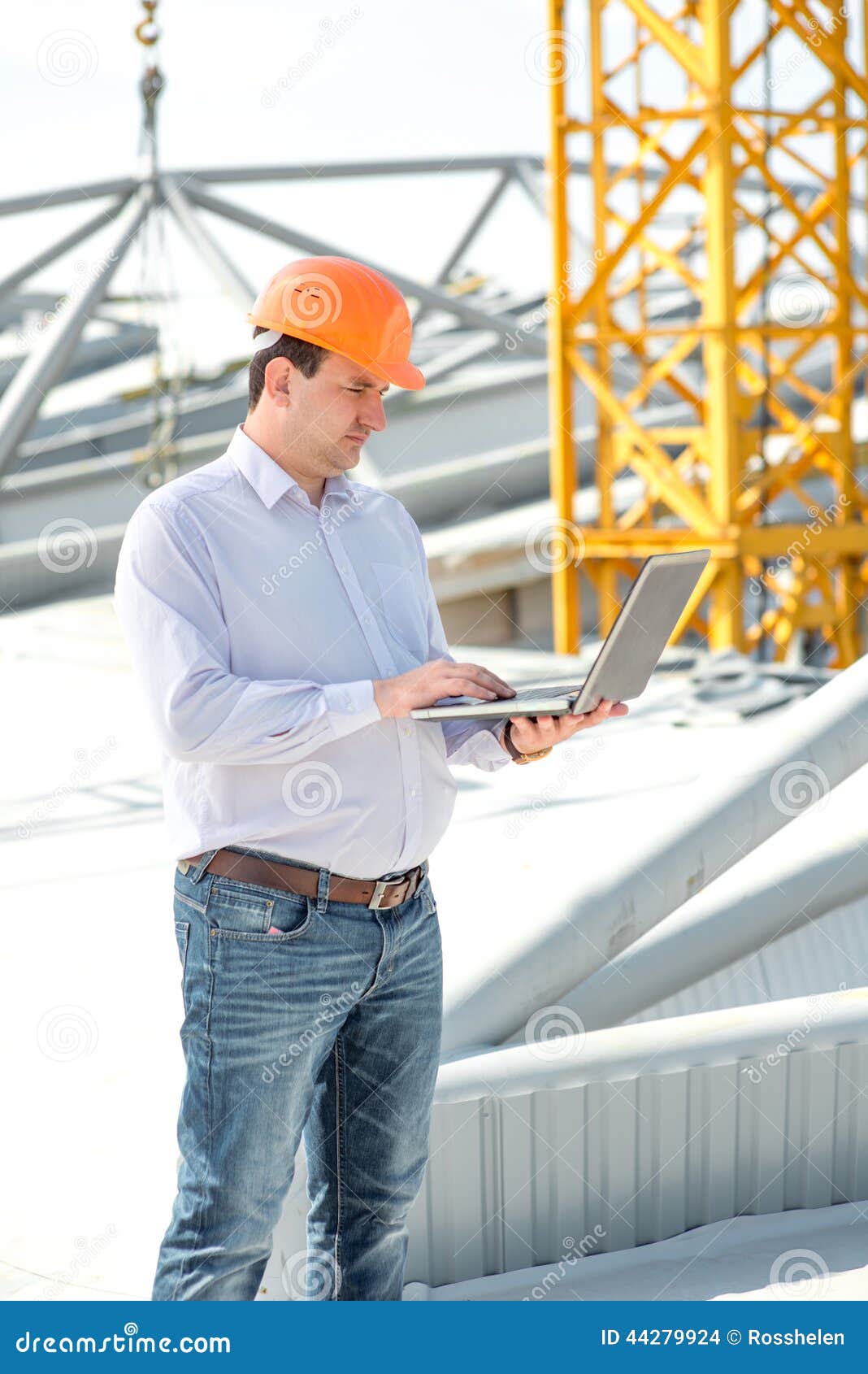 A Foreman at the Construction Stock Photo - Image of site, manager ...